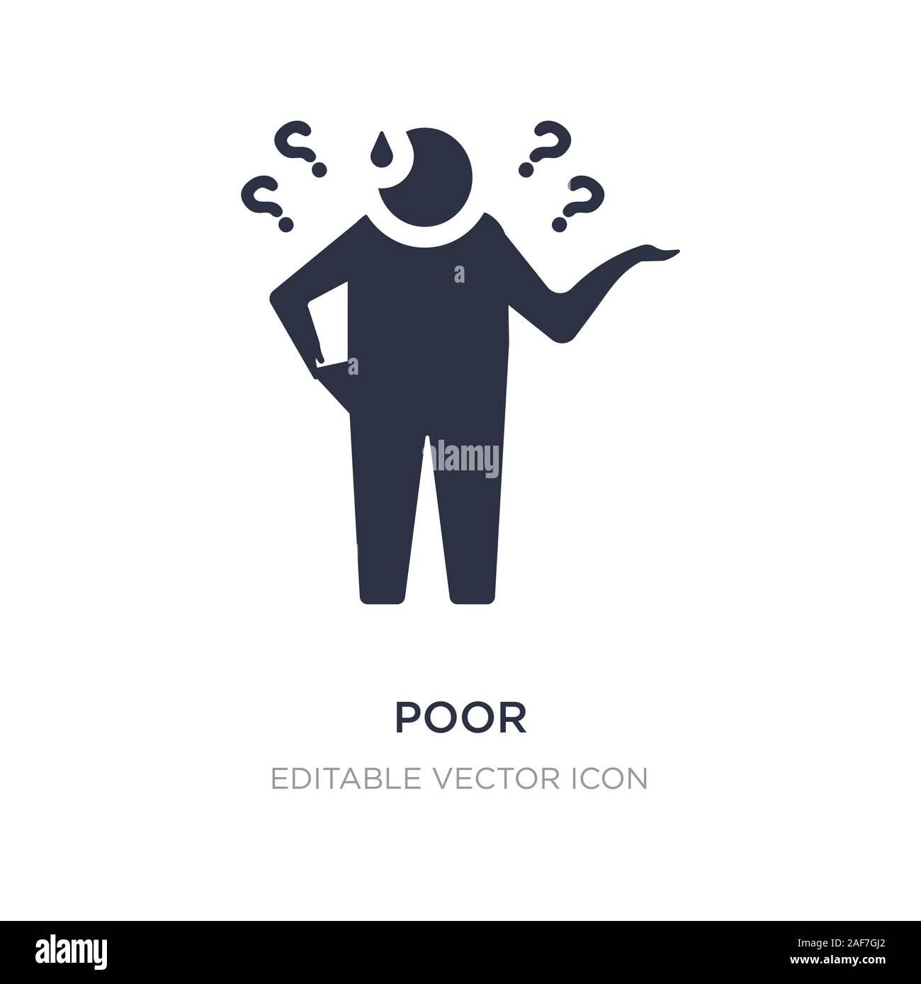 poor icon on white background. Simple element illustration from General ...