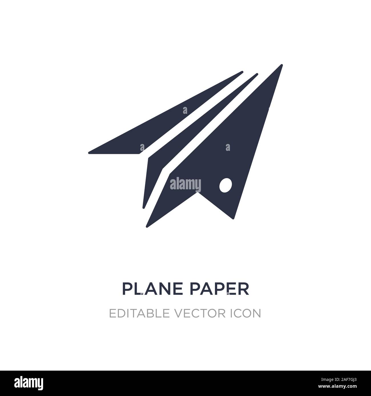 plane paper icon on white background. Simple element illustration from ...