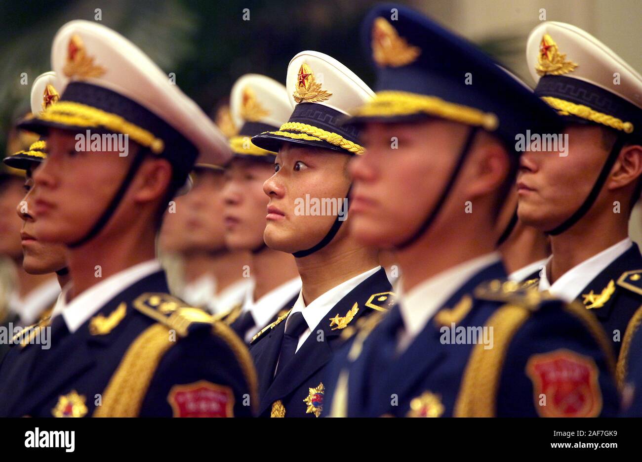 Beijing, China. 13th Dec, 2019. Chinese soldiers perform military honor ...