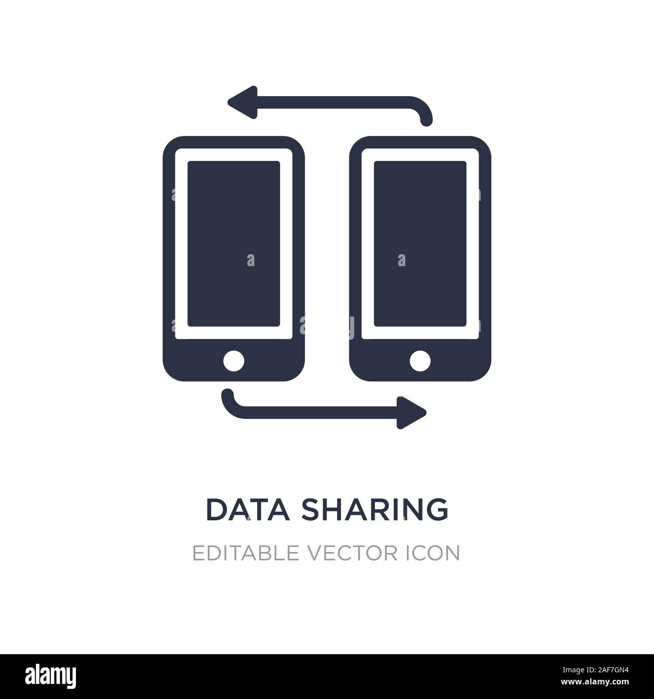 data sharing icon on white background. Simple element illustration from ...