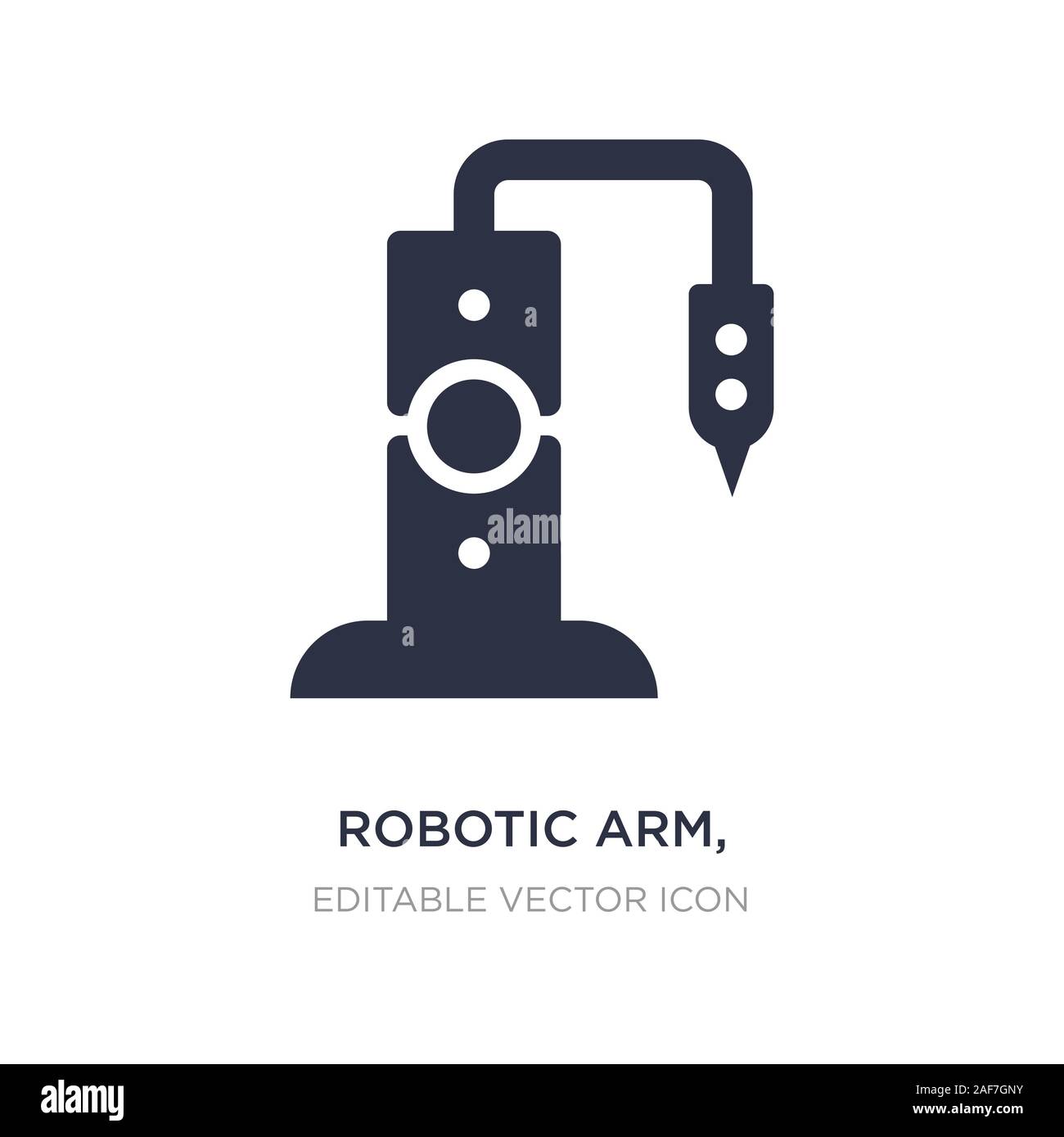 robotic arm, icon on white background. Simple element illustration from ...