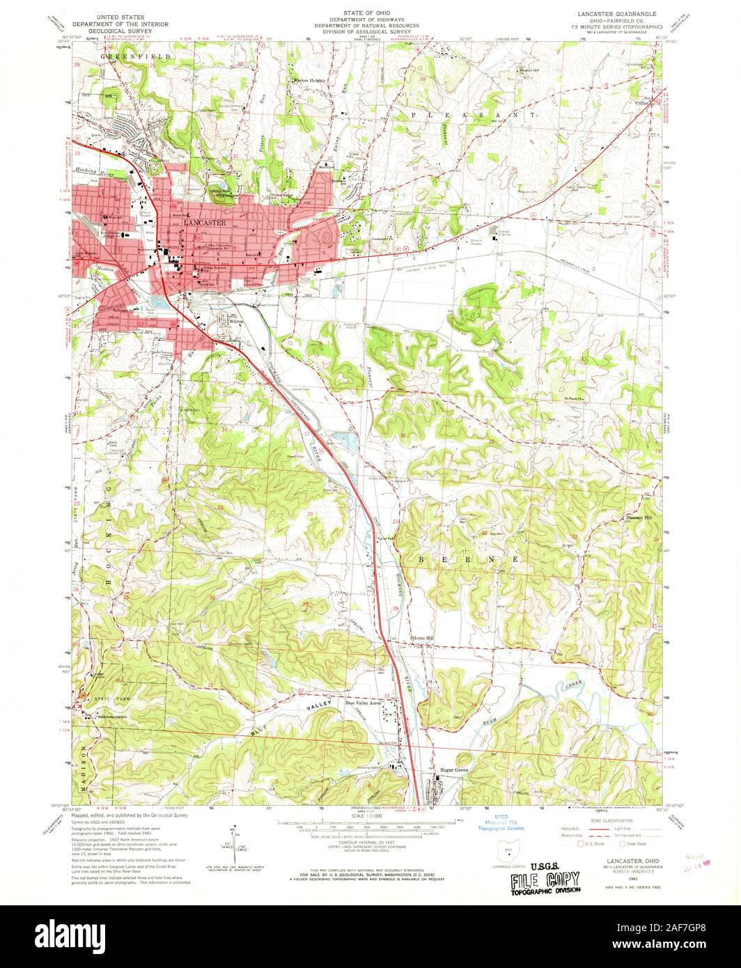 Historical Lancaster Ohio Map