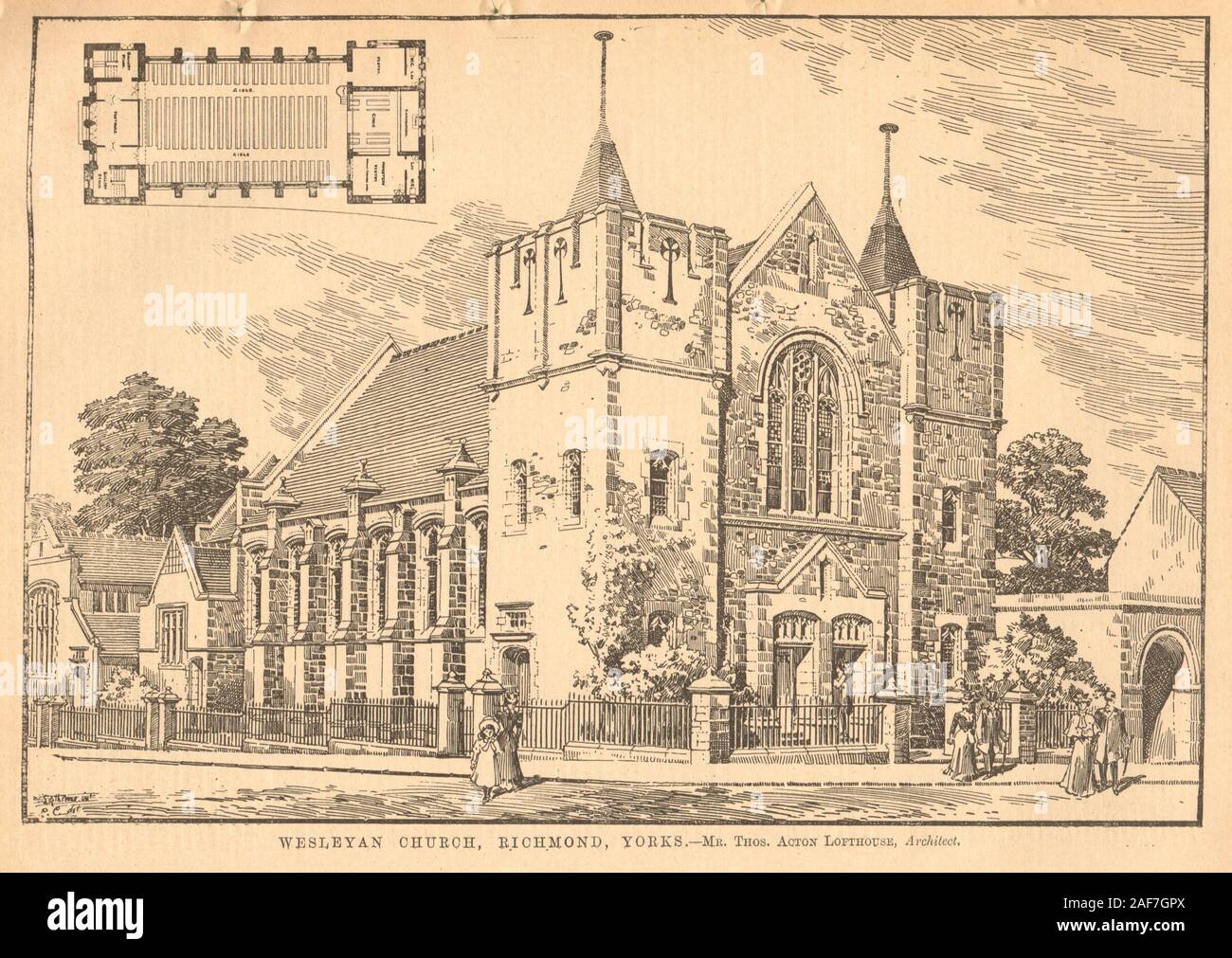 Wesleyan Church, Richmond, Yorkshire. Thos. Acton Lofthouse Architect ...