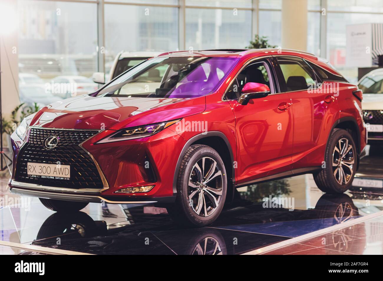 Ufa, Russia August 17, 2019: Lexus RX 300,Macro view of modern car ...