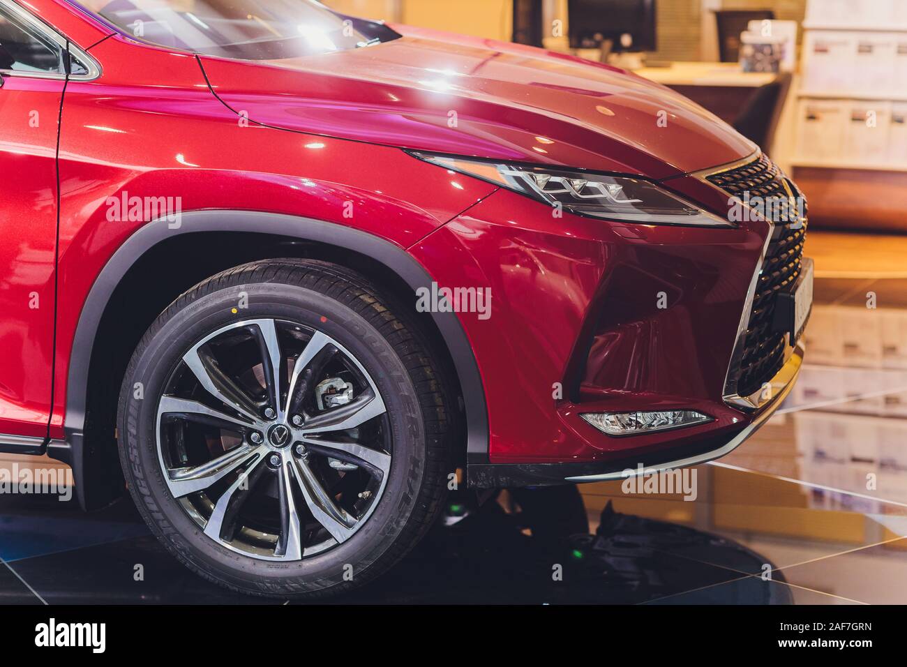 Ufa, Russia August 17, 2019: Lexus RX 300,Macro view of modern car ...