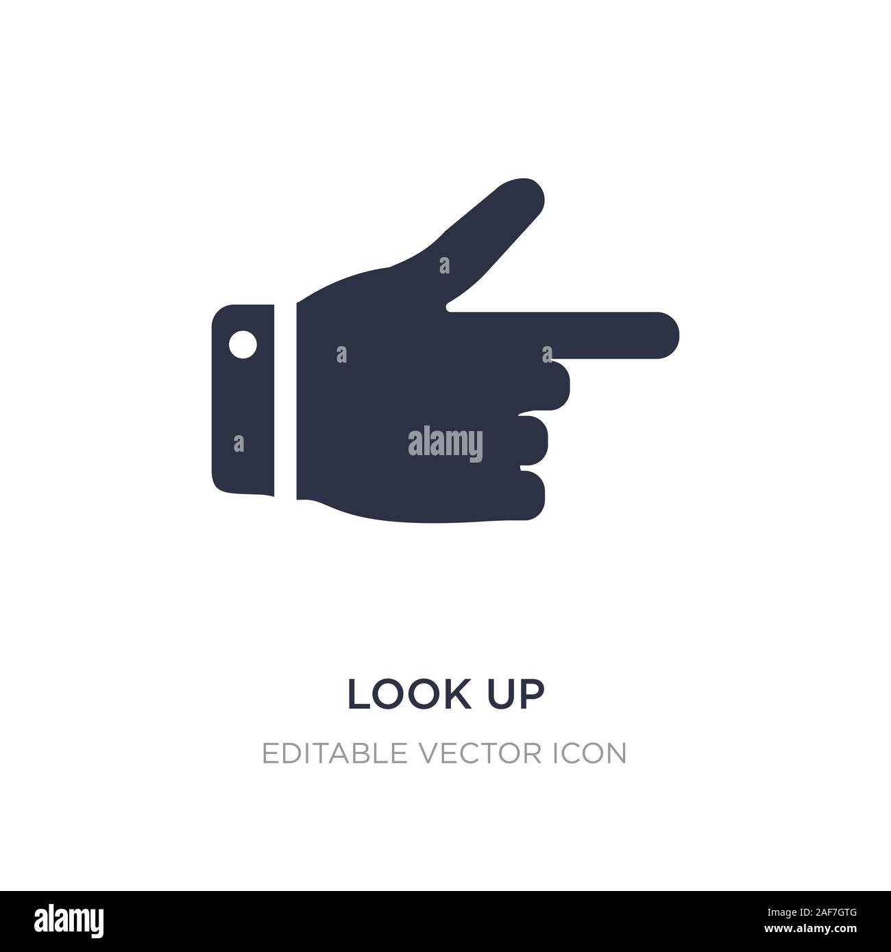 look up icon on white background. Simple element illustration from ...