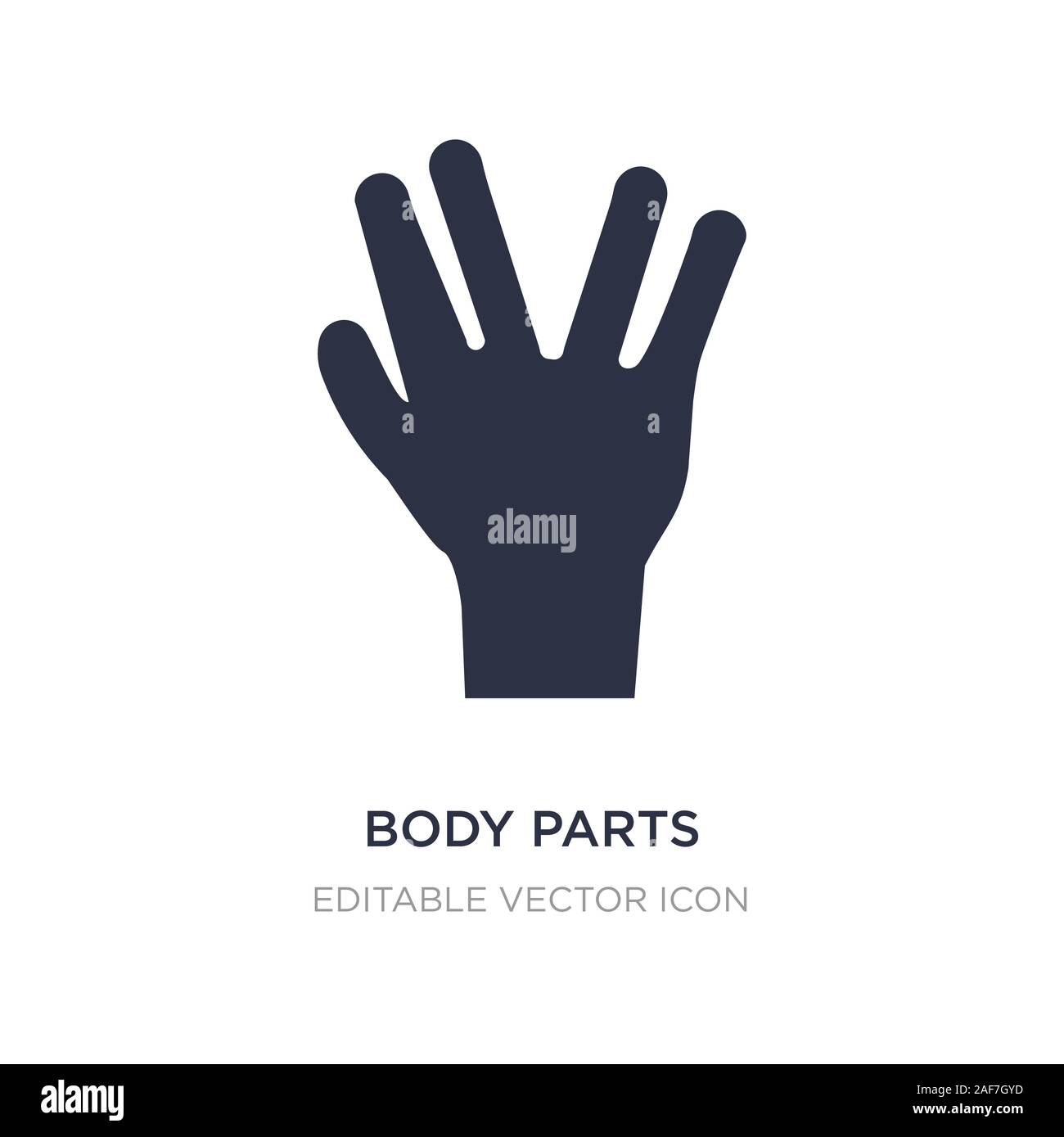 body parts icon on white background. Simple element illustration from ...