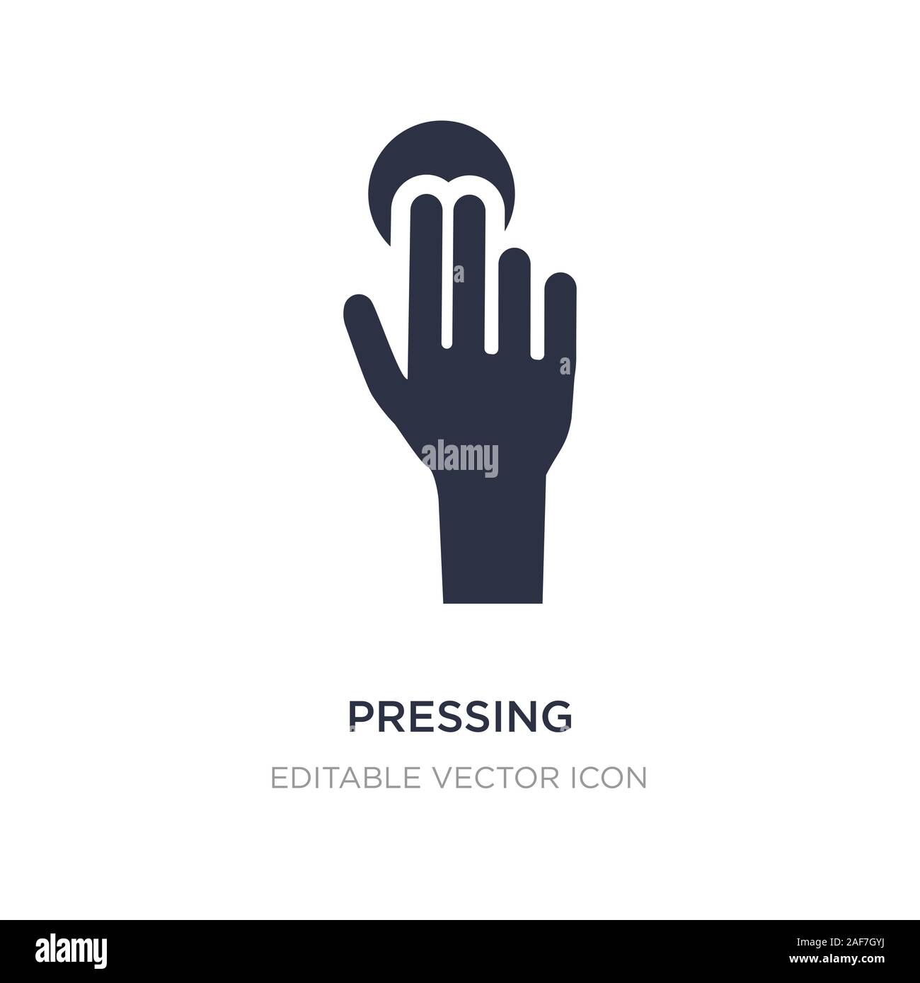 pressing icon on white background. Simple element illustration from ...