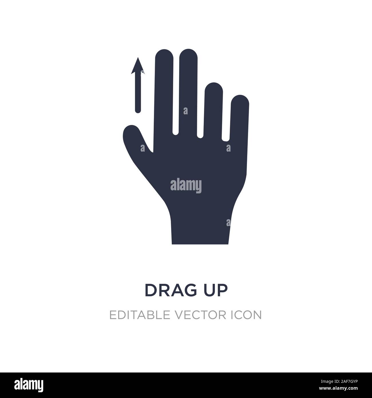 drag up icon on white background. Simple element illustration from ...
