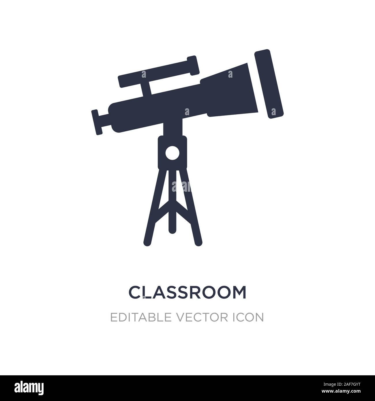 classroom telescope icon on white background. Simple element ...