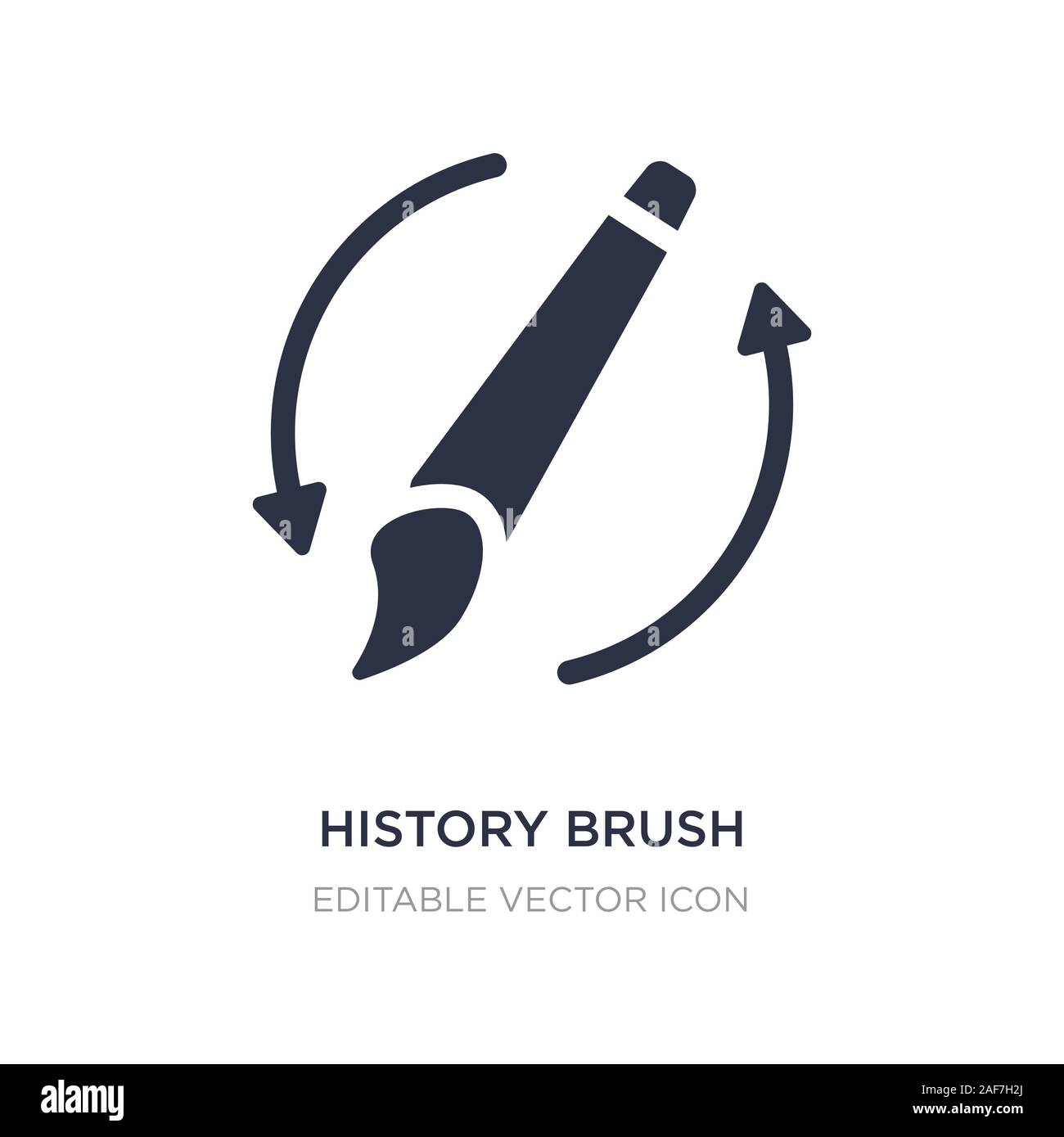 history brush icon on white background. Simple element illustration ...