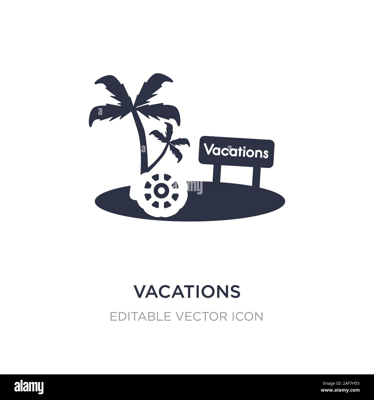 vacations icon on white background. Simple element illustration from ...