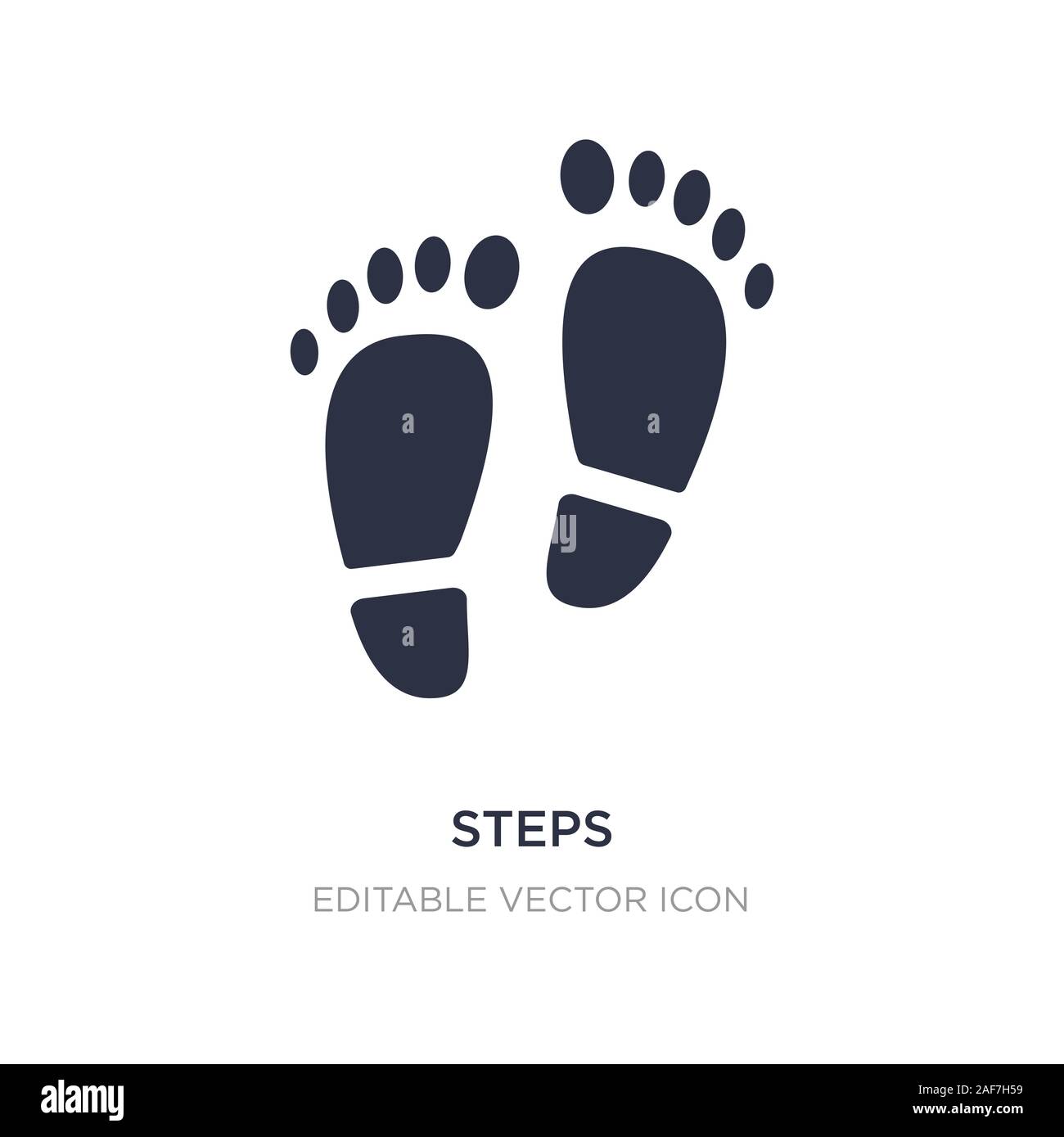 steps icon on white background. Simple element illustration from ...
