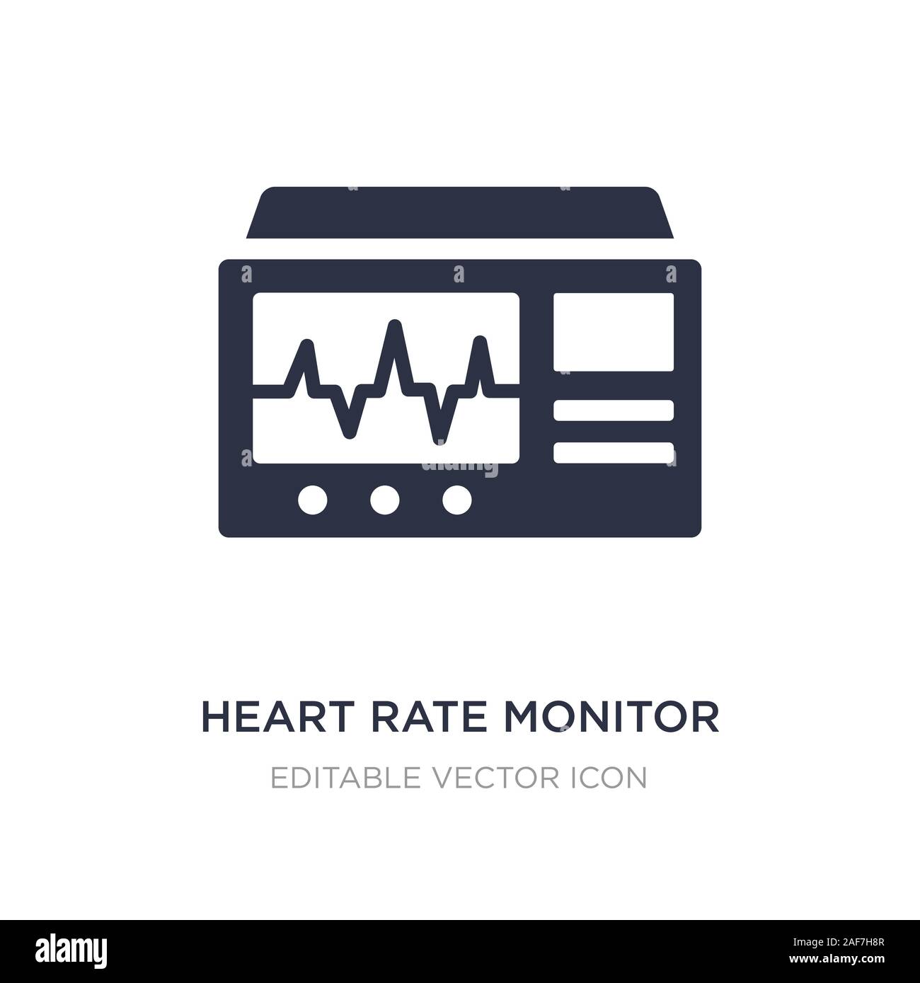 heart rate monitor icon on white background. Simple element ...
