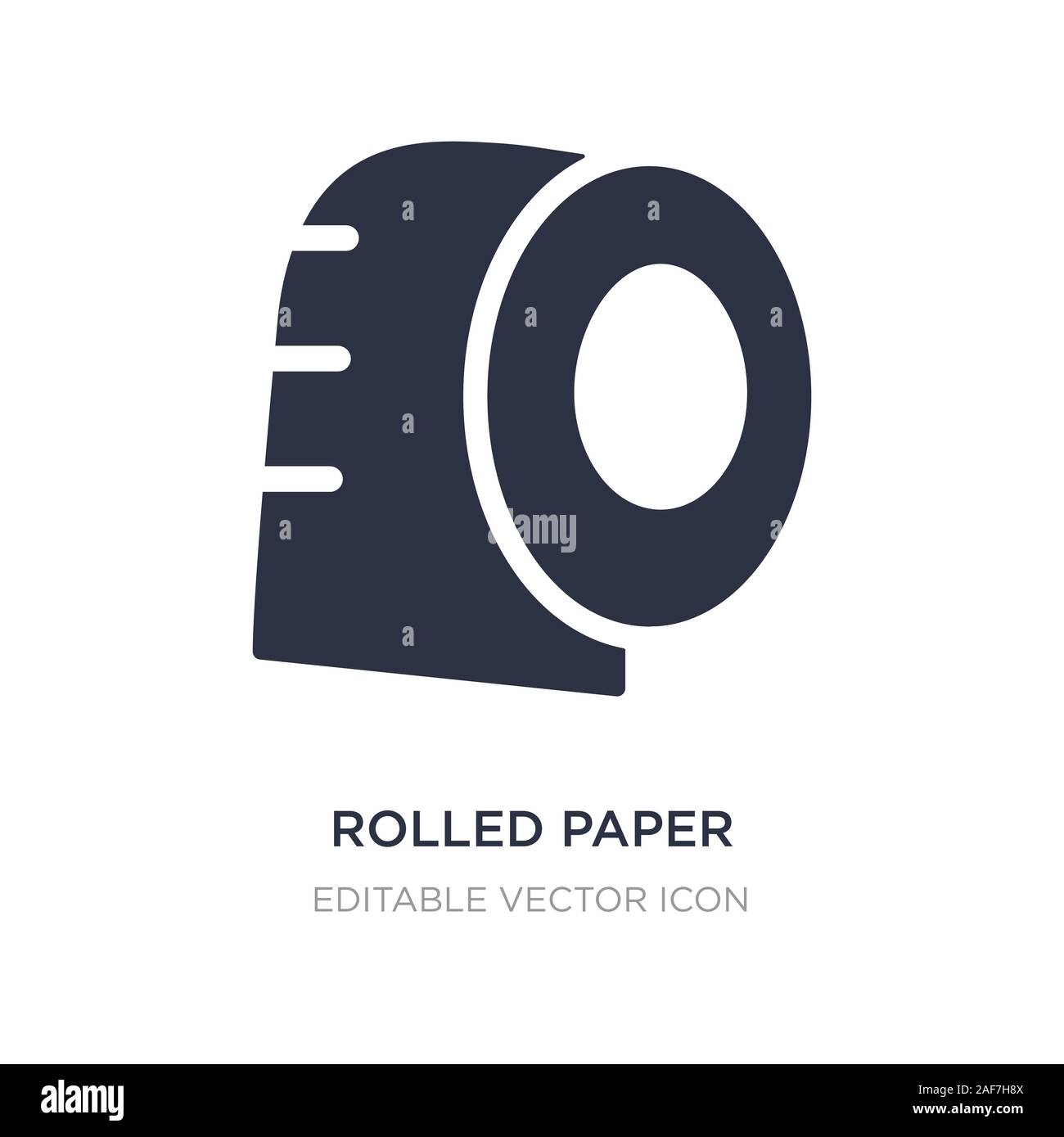 rolled paper for bathroom icon on white background. Simple element ...