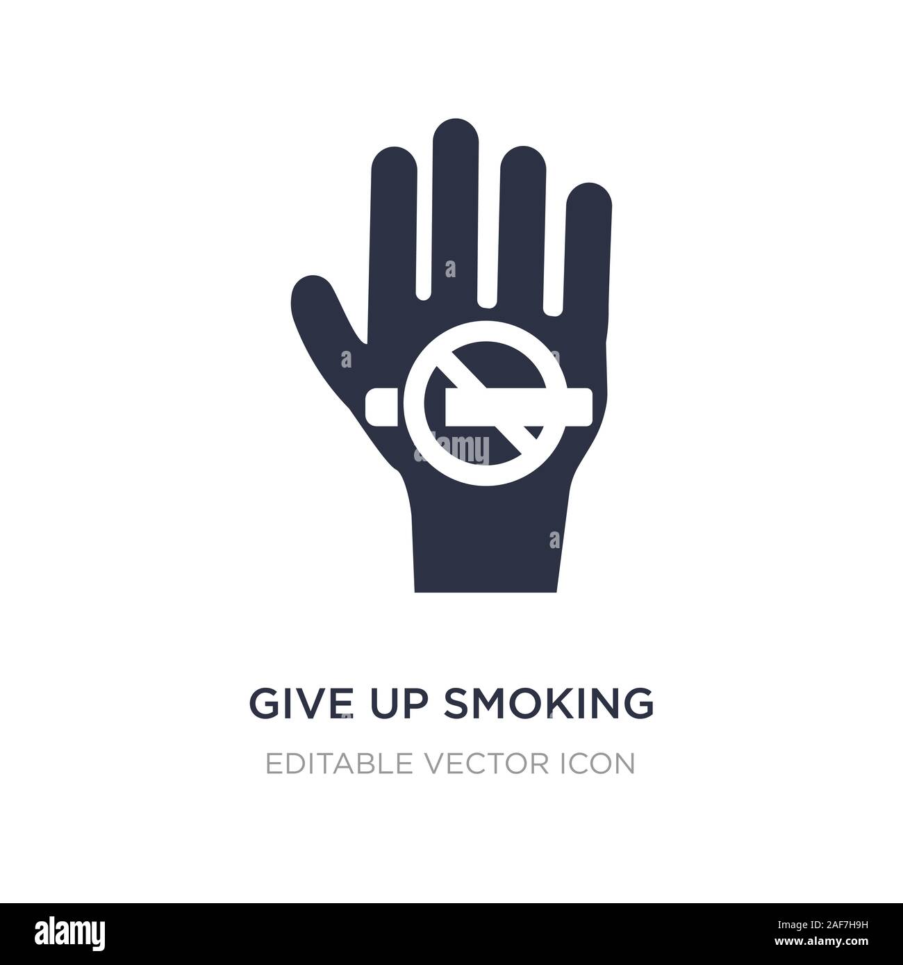 give up smoking icon on white background. Simple element illustration ...
