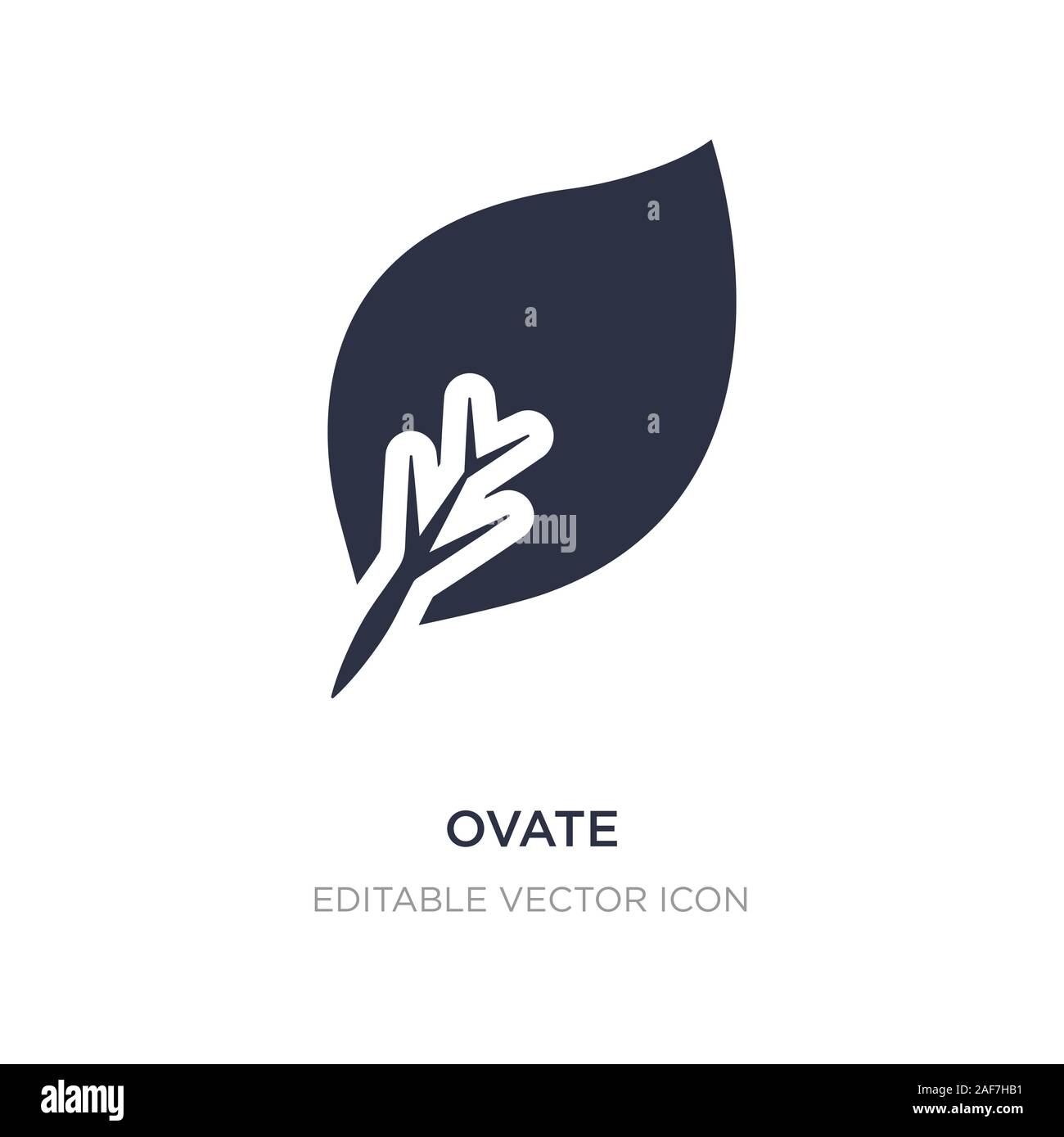 ovate icon on white background. Simple element illustration from Nature ...