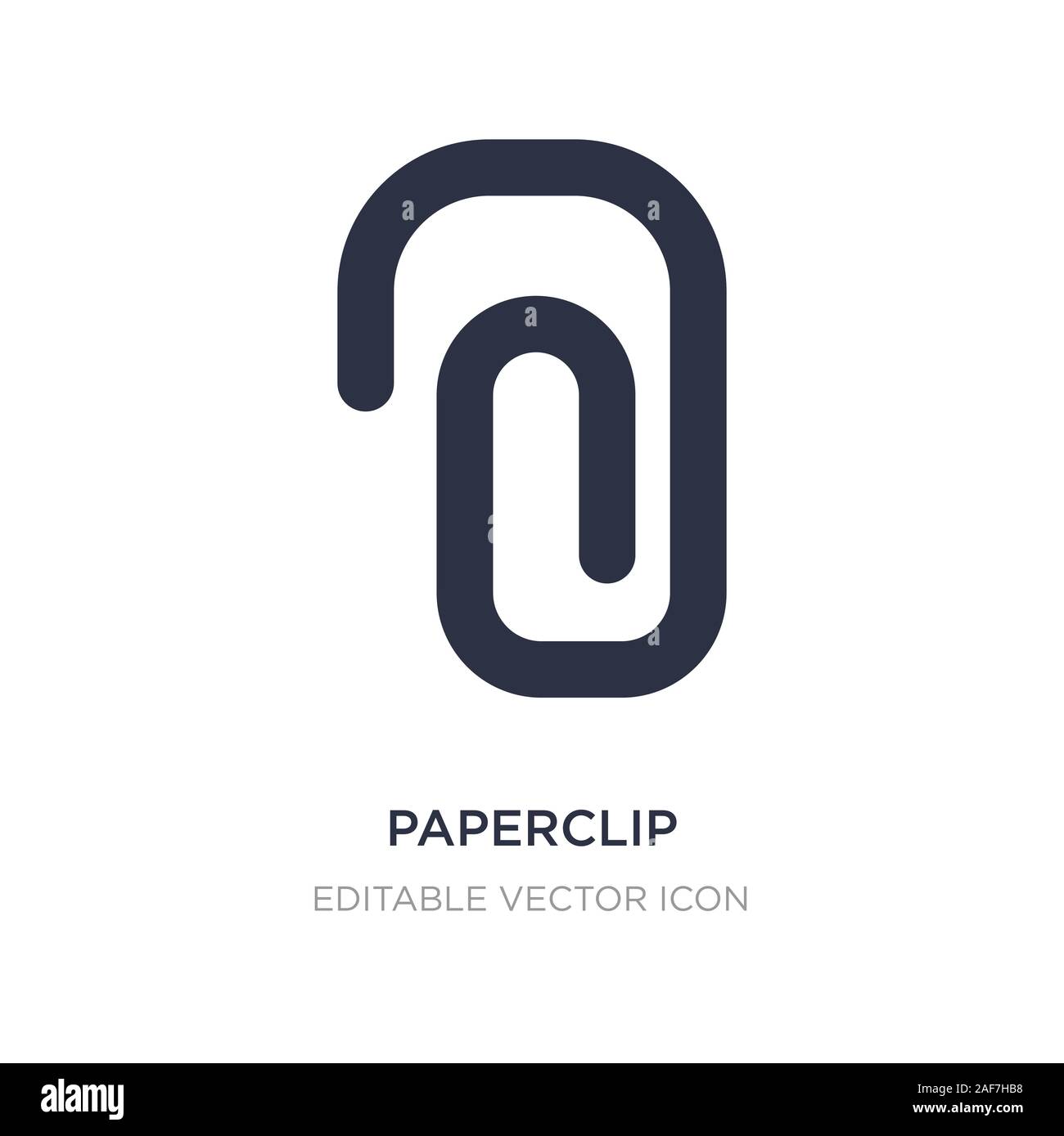 paperclip attachment icon on white background. Simple element ...