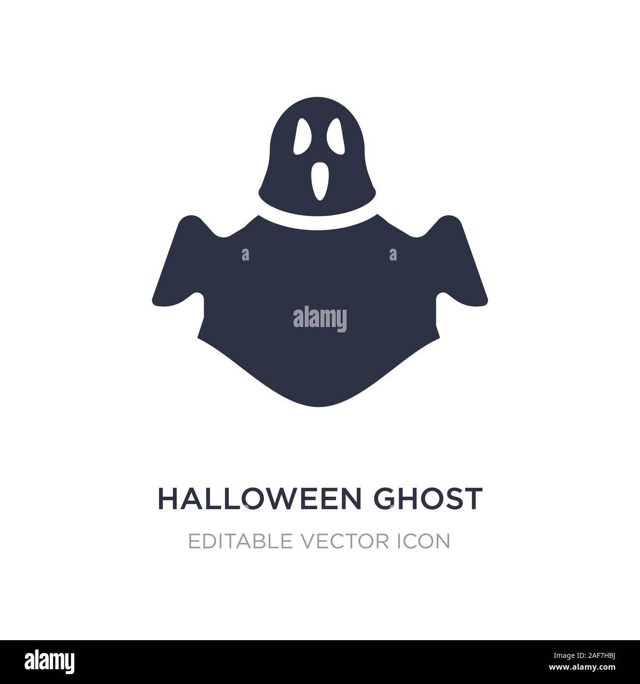 halloween ghost icon on white background. Simple element illustration ...