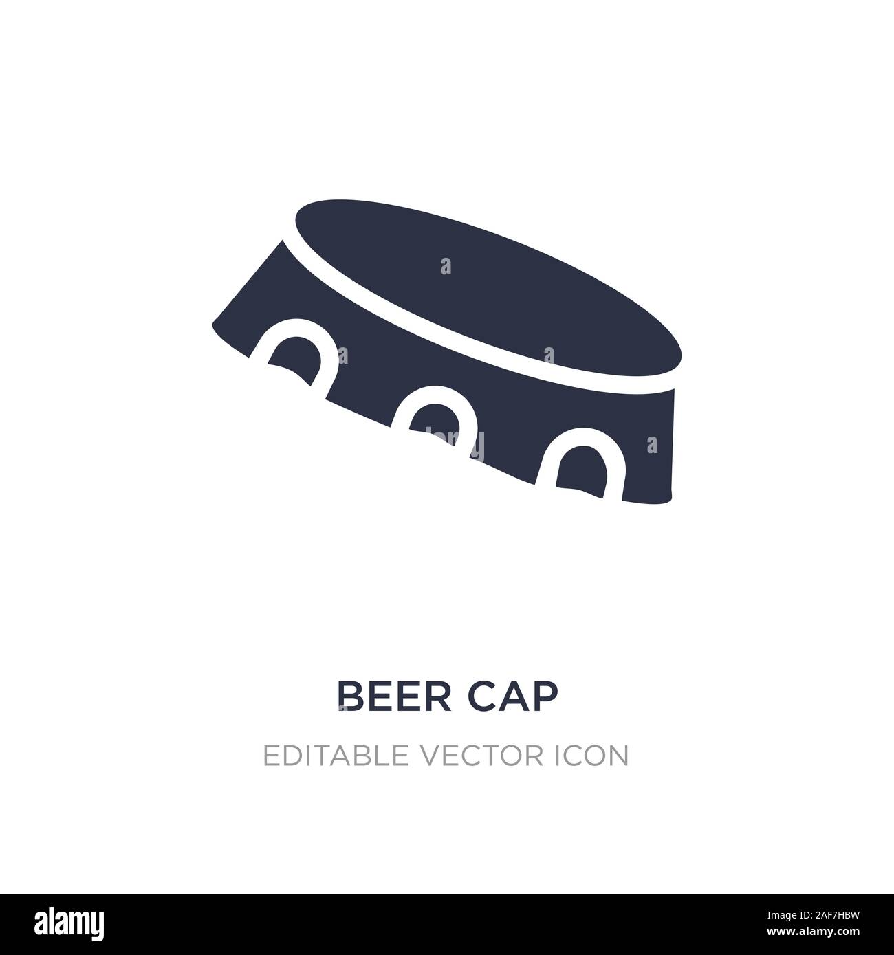 beer cap icon on white background. Simple element illustration from ...