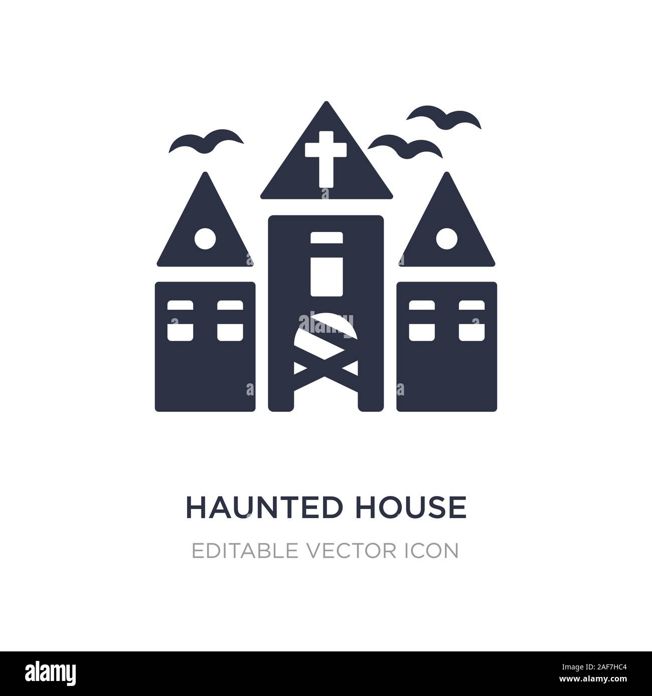 haunted house icon on white background. Simple element illustration ...