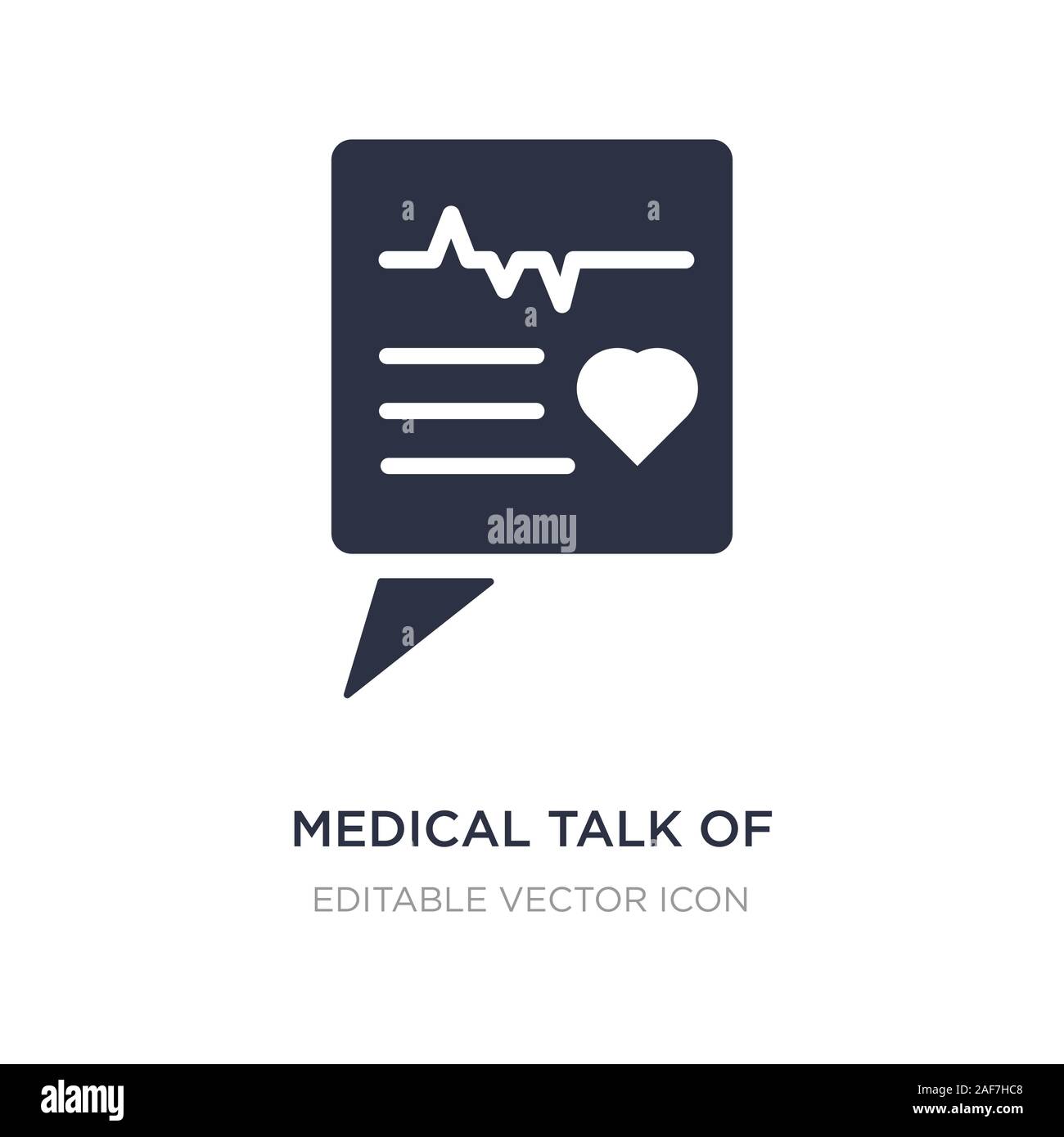 medical talk of rectangular icon on white background. Simple element ...