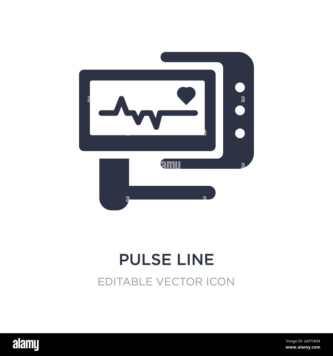 pulse line icon on white background. Simple element illustration from ...