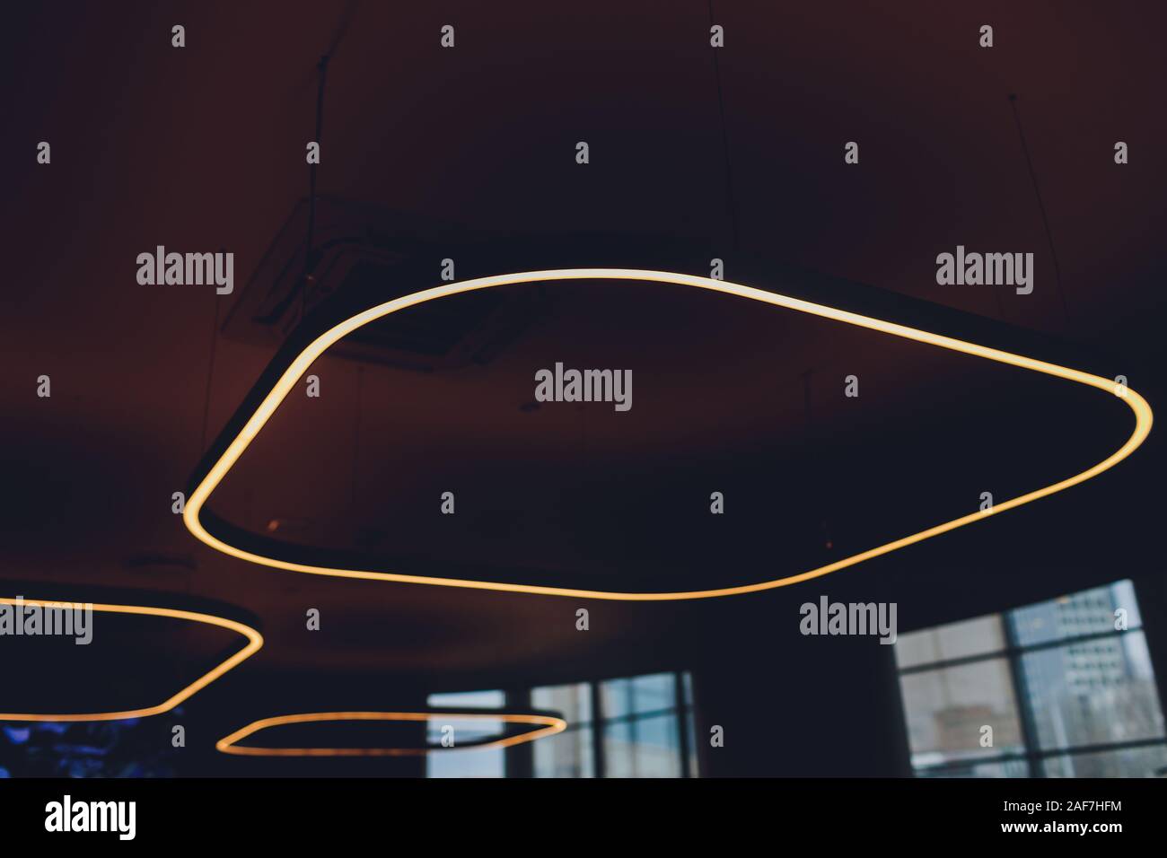 interior modern light in shopping mall futuristic ceiling with lighting ...