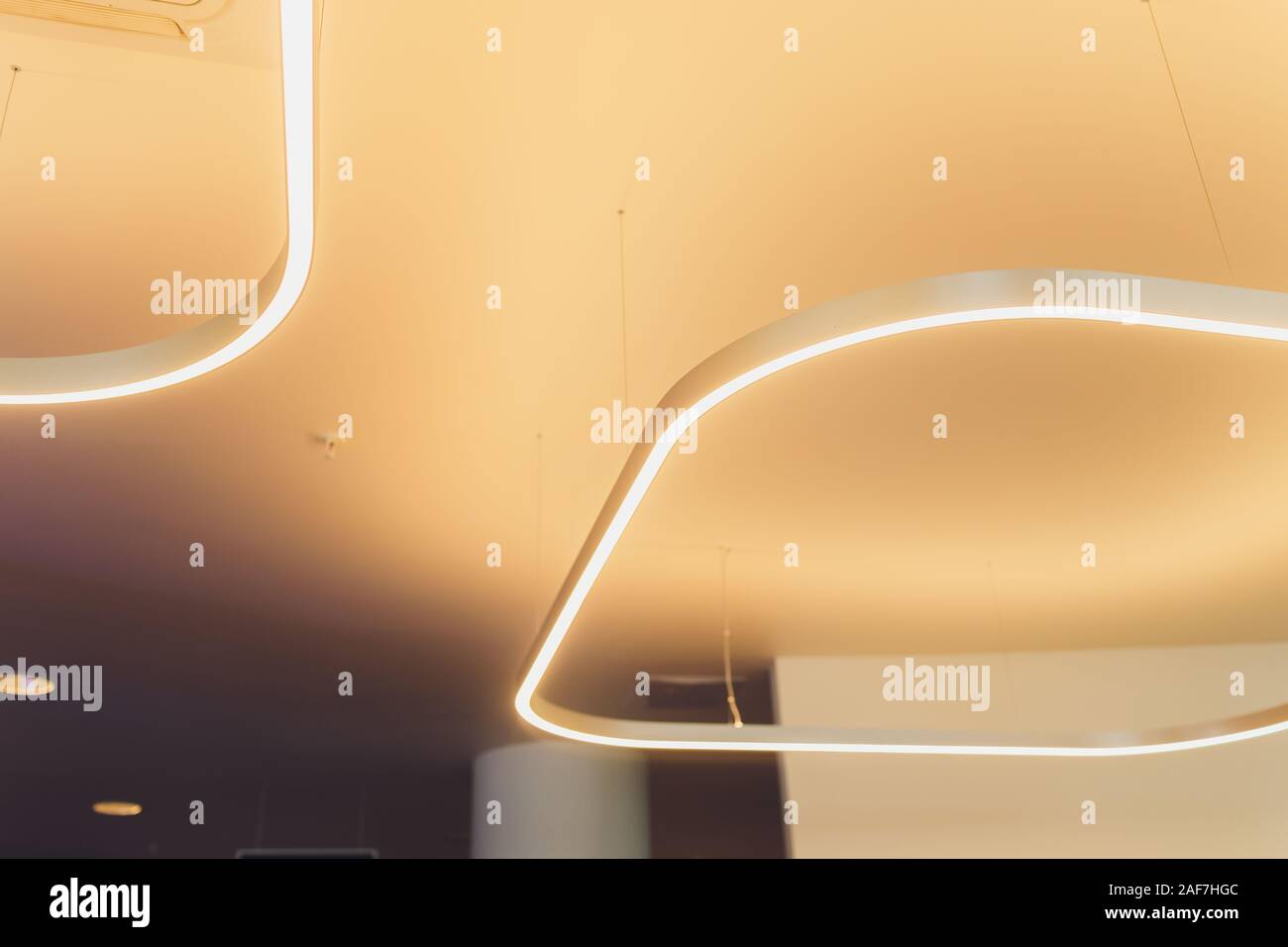 interior modern light in shopping mall futuristic ceiling with lighting ...