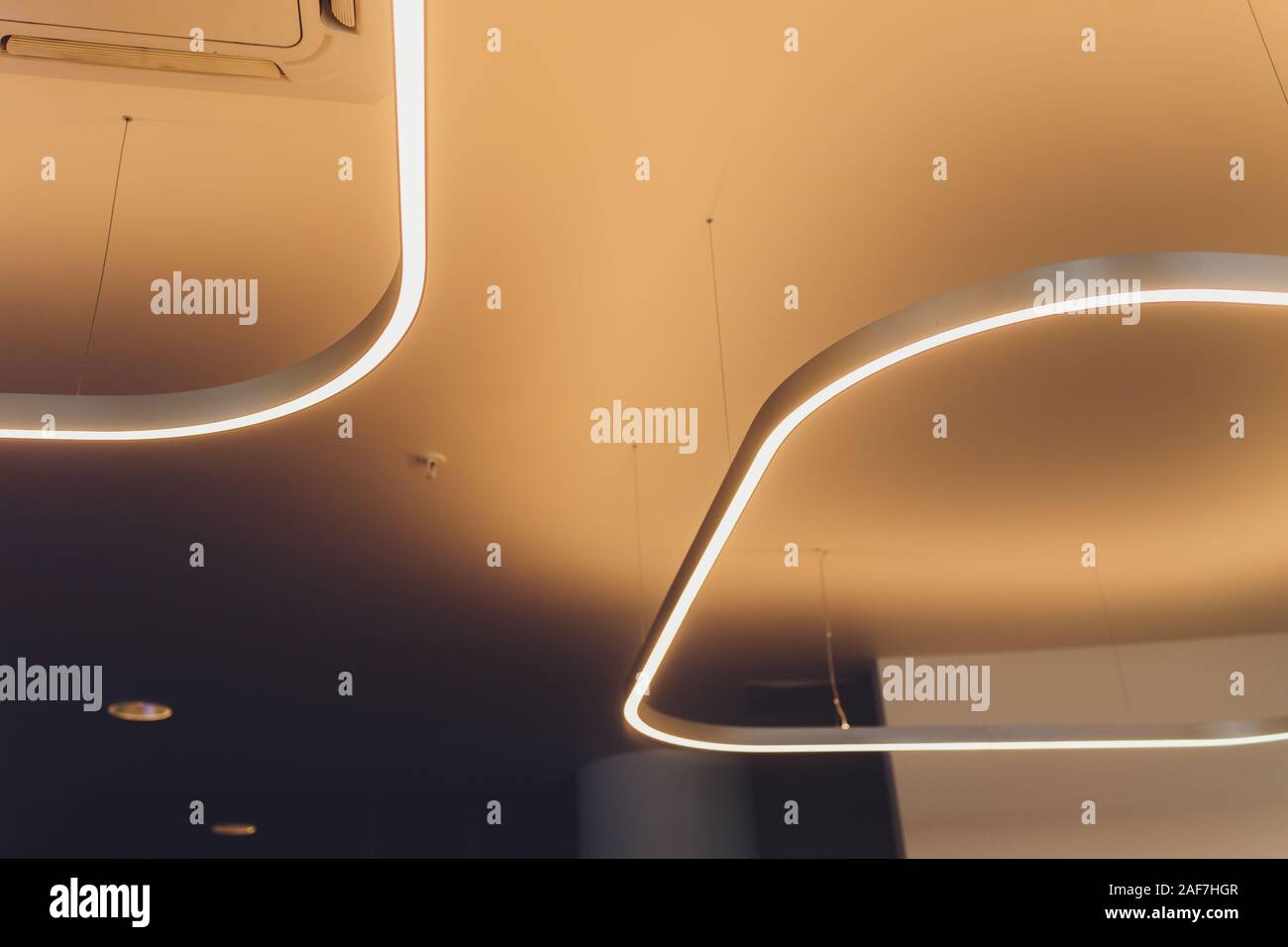 Futuristic ceiling illumination light pattern hi-res stock photography ...