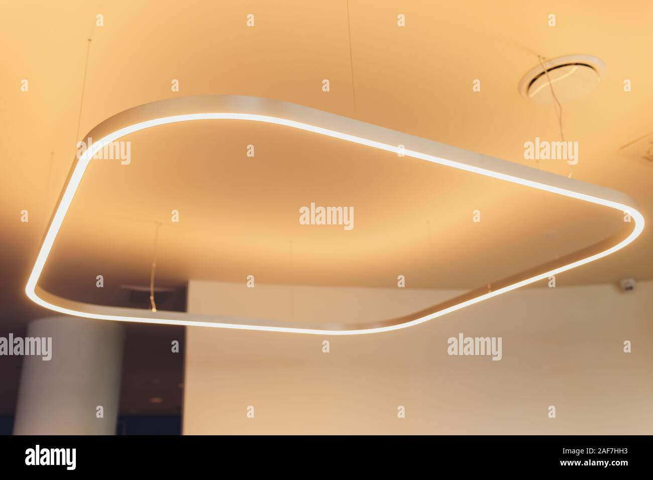 interior modern light in shopping mall futuristic ceiling with lighting ...