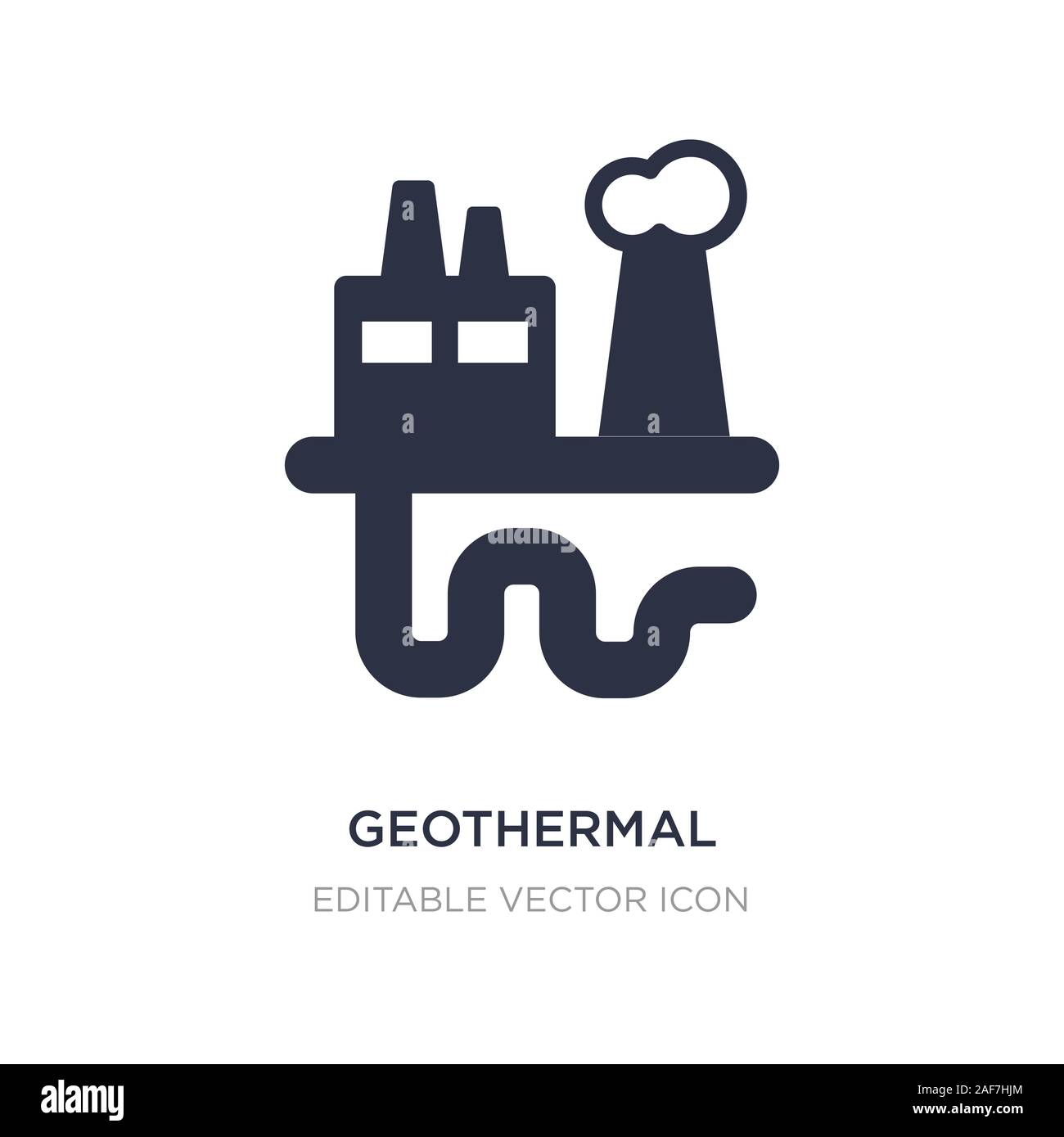 geothermal icon on white background. Simple element illustration from Industry concept ...