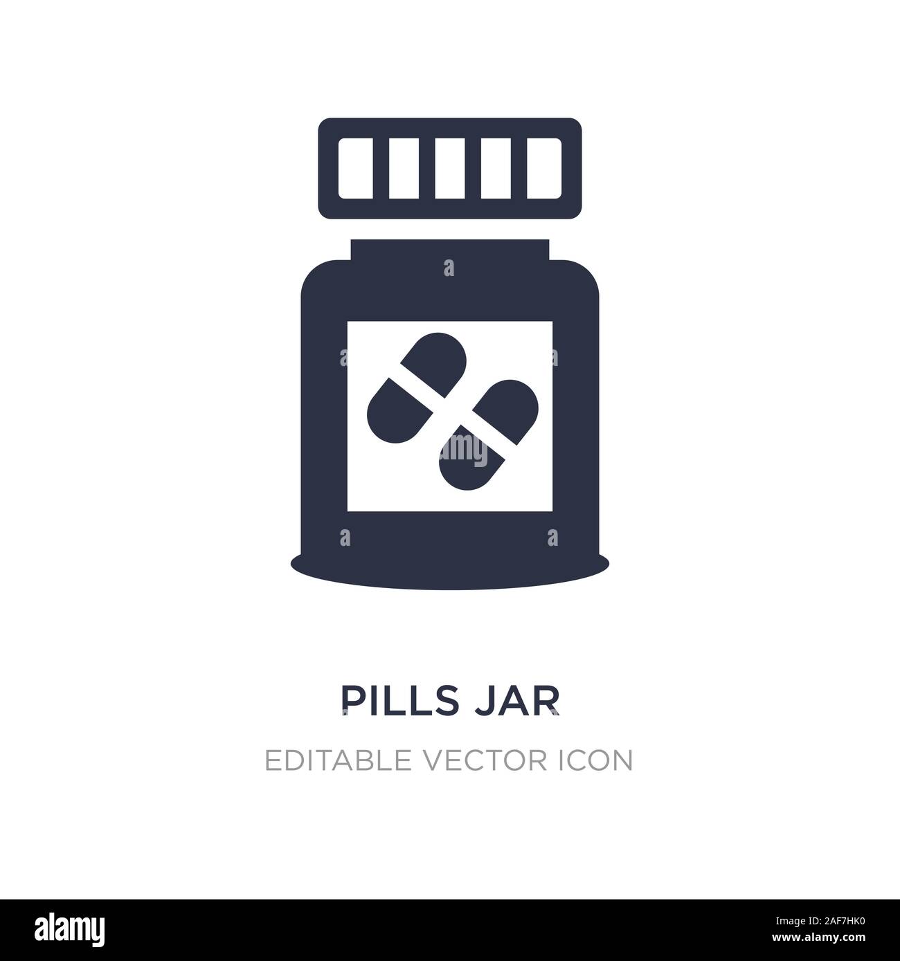 pills jar icon on white background. Simple element illustration from ...