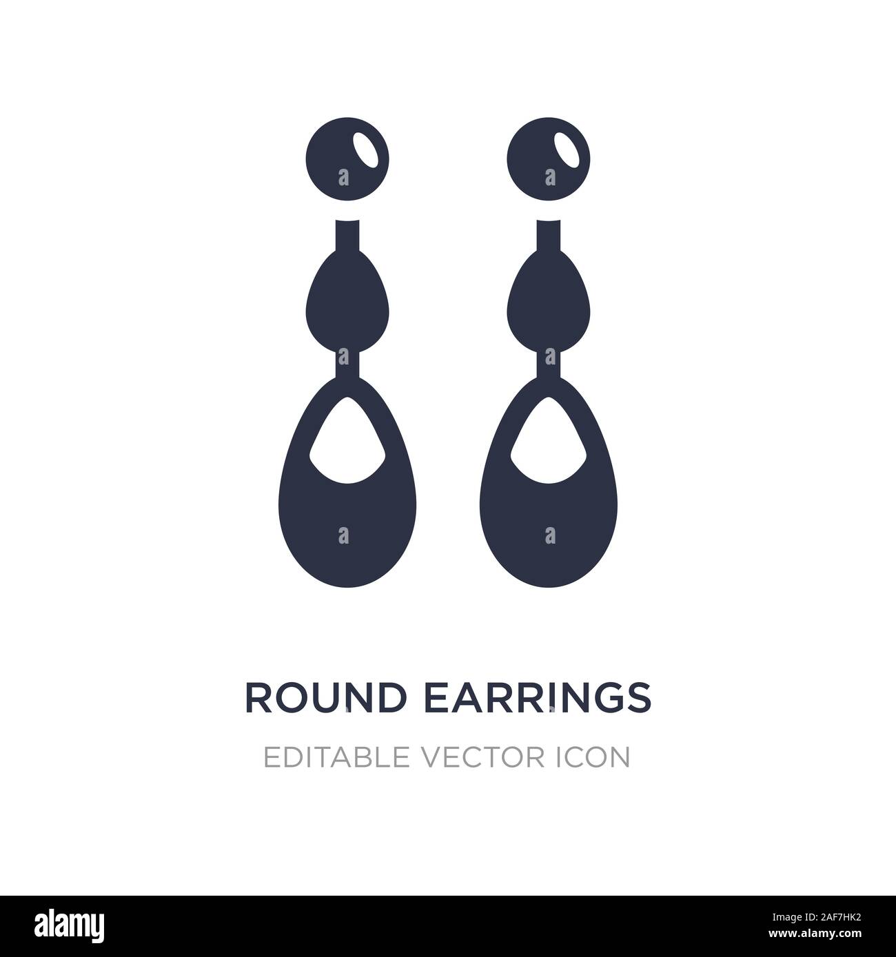 round earrings icon on white background. Simple element illustration ...