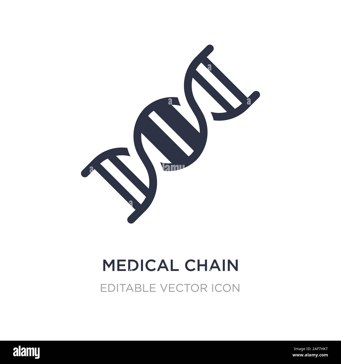 medical chain of dna icon on white background. Simple element ...