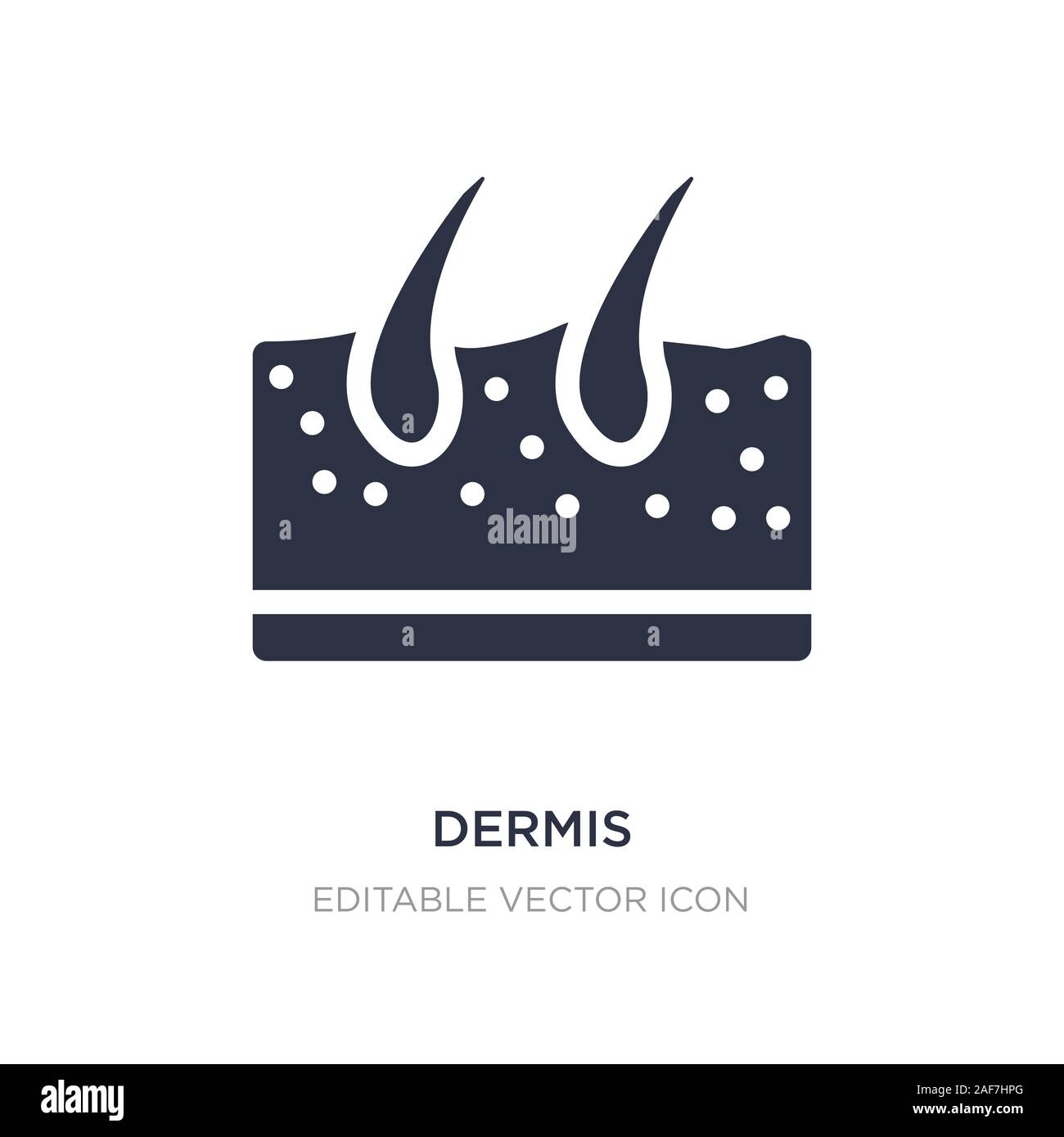 dermis icon on white background. Simple element illustration from Medical concept. dermis icon ...