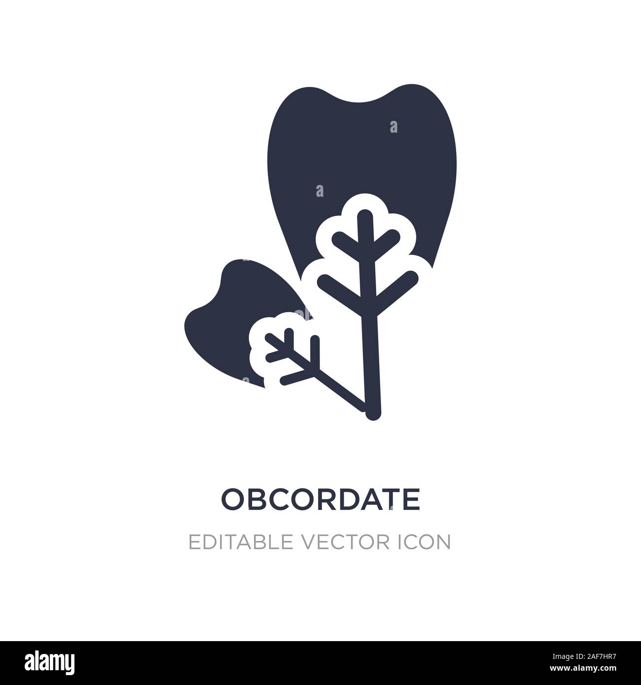 obcordate icon on white background. Simple element illustration from ...