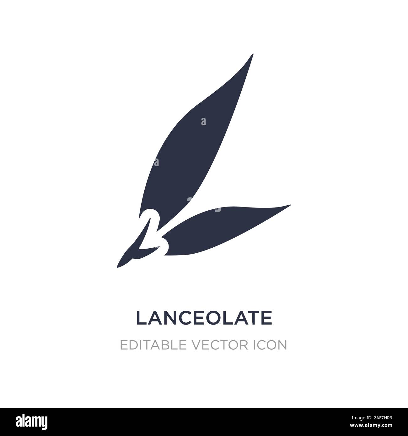lanceolate icon on white background. Simple element illustration from ...