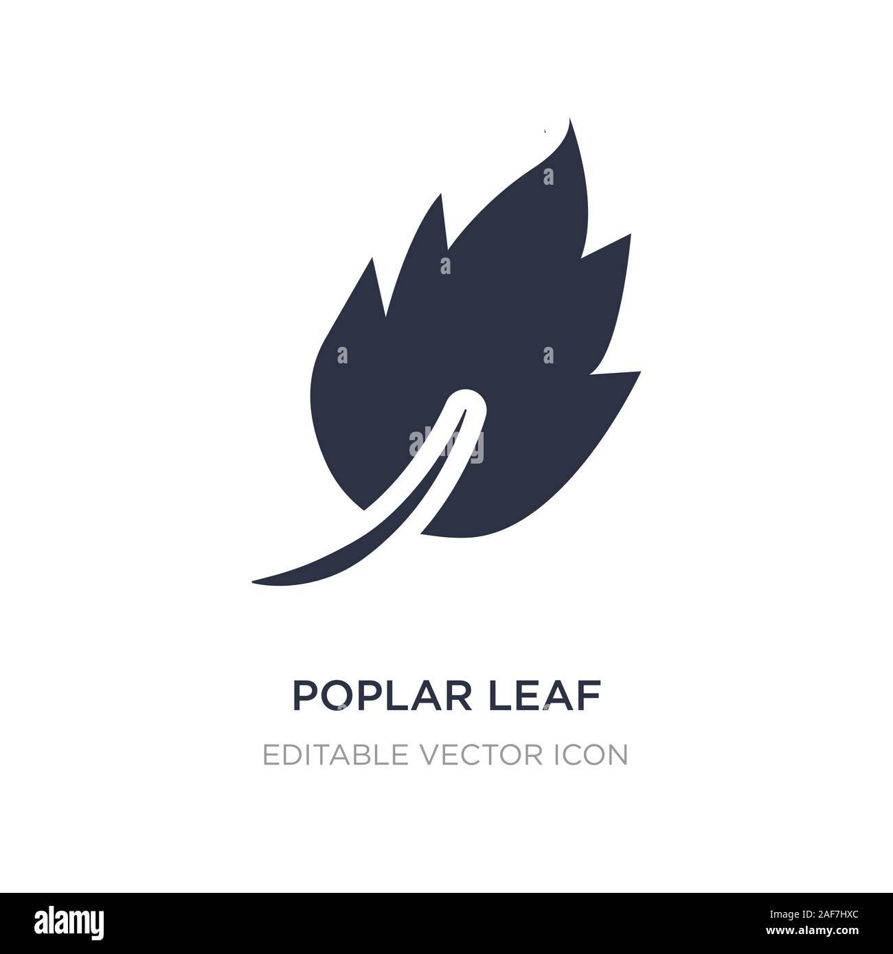 poplar leaf icon on white background. Simple element illustration from ...