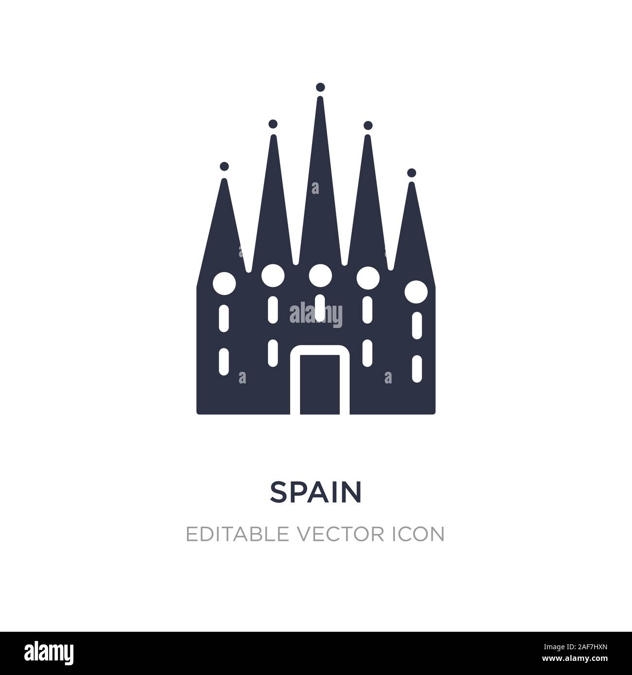 spain icon on white background. Simple element illustration from ...