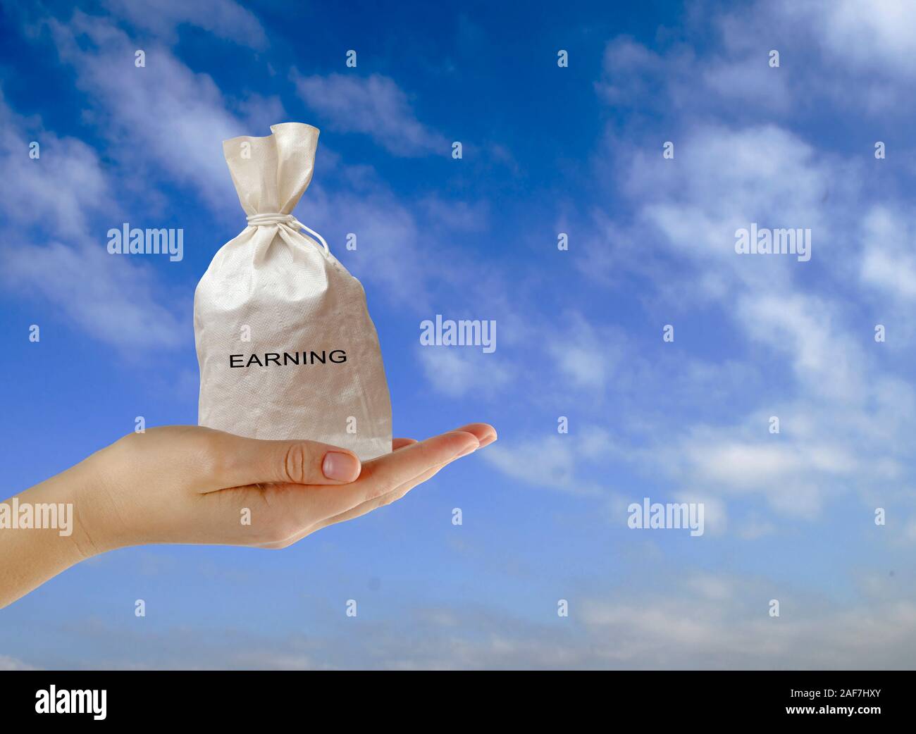 bag with salary Stock Photo - Alamy