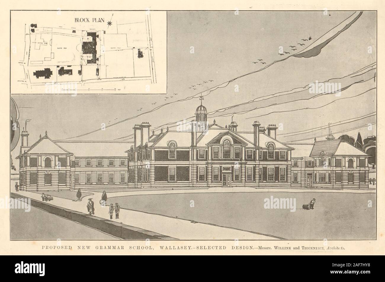 Wallasey Grammar School now Liscard Primary School. Willink Thickesse ...