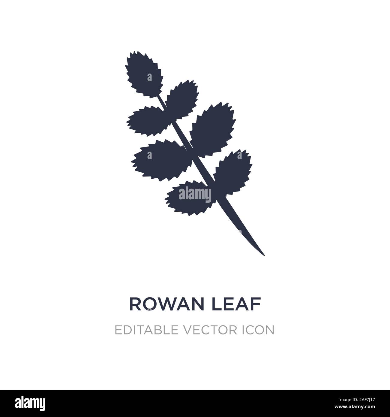 rowan leaf icon on white background. Simple element illustration from ...