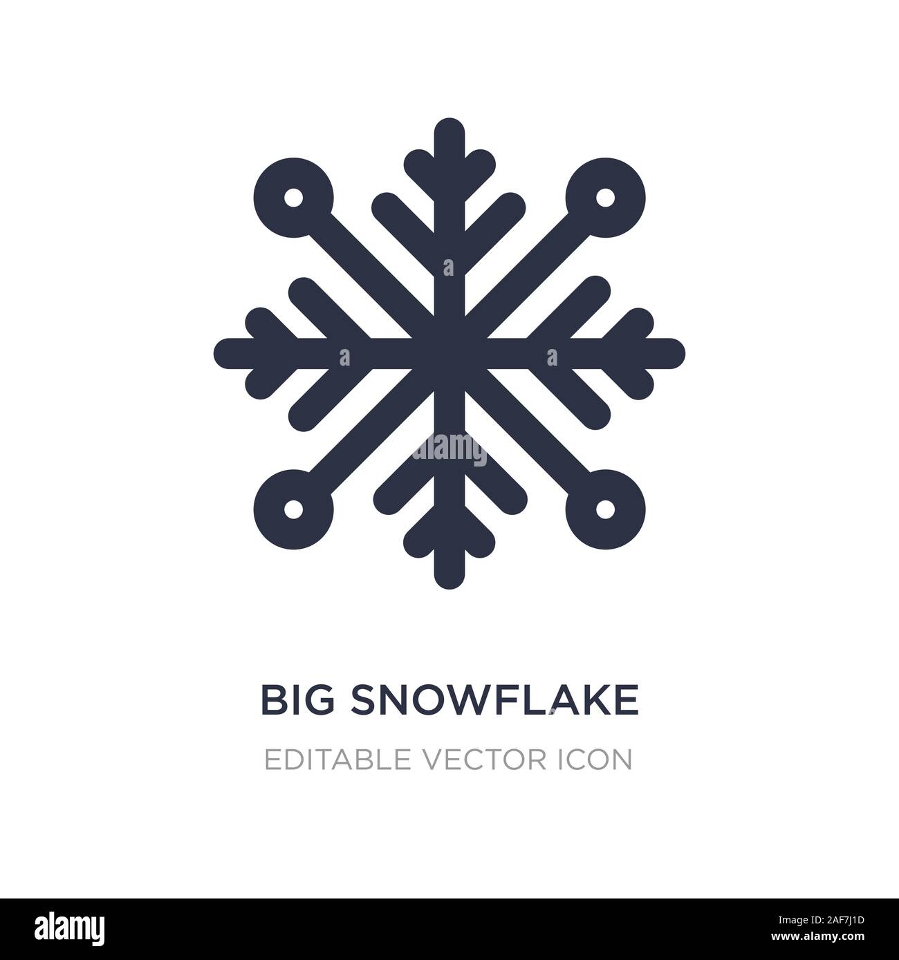 big snowflake icon on white background. Simple element illustration ...