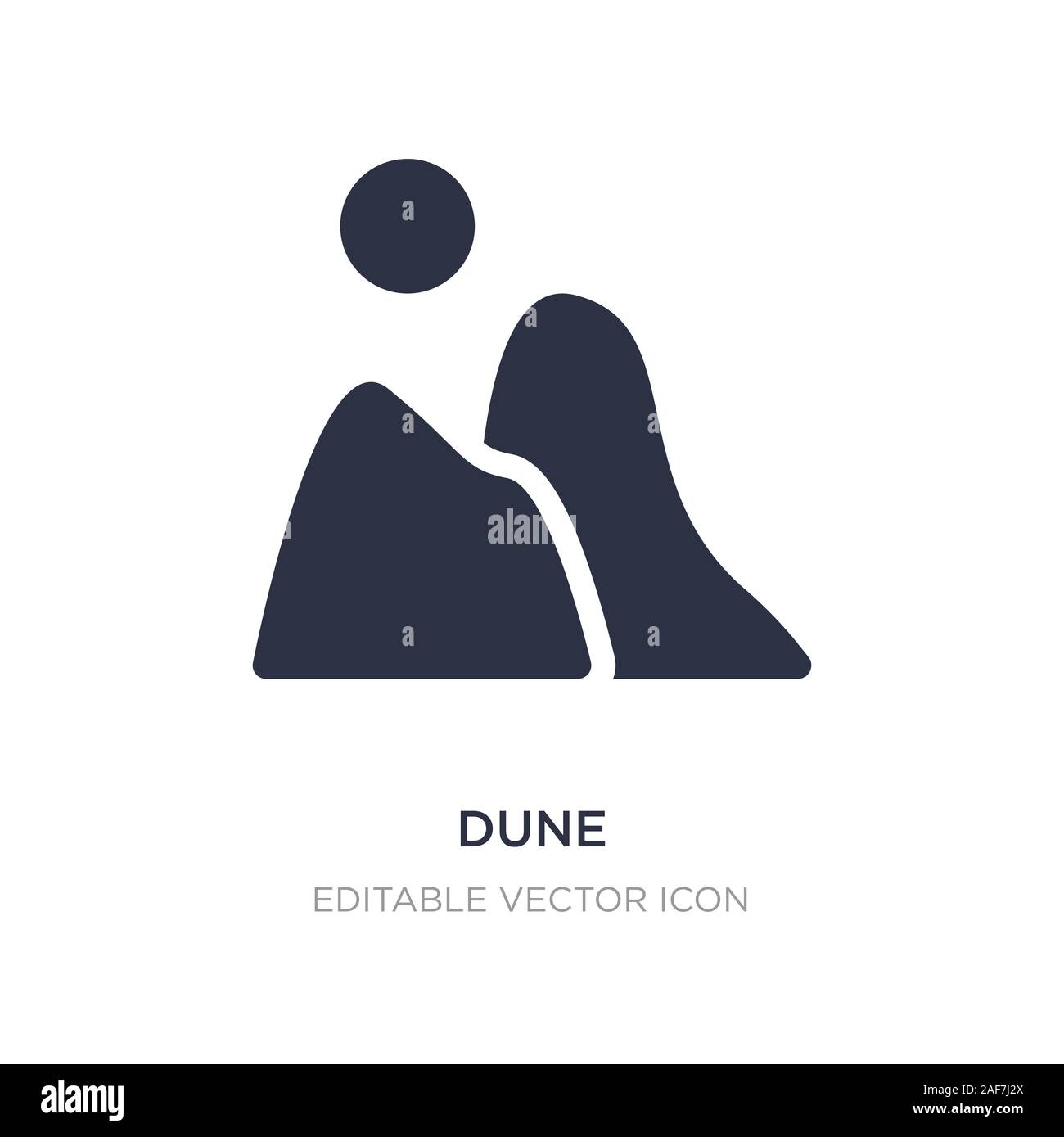 dune icon on white background. Simple element illustration from Nature ...
