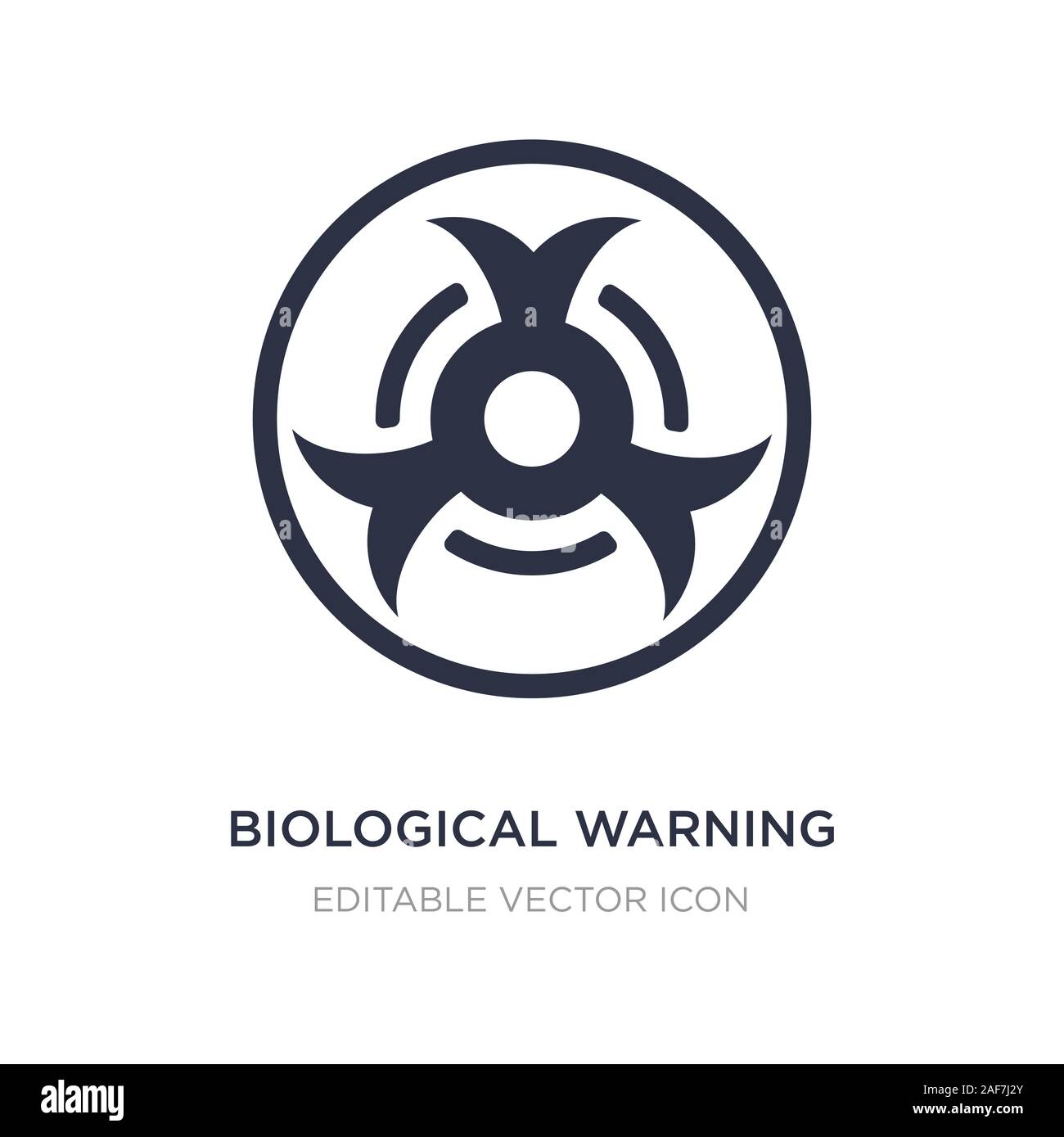 biological warning icon on white background. Simple element ...