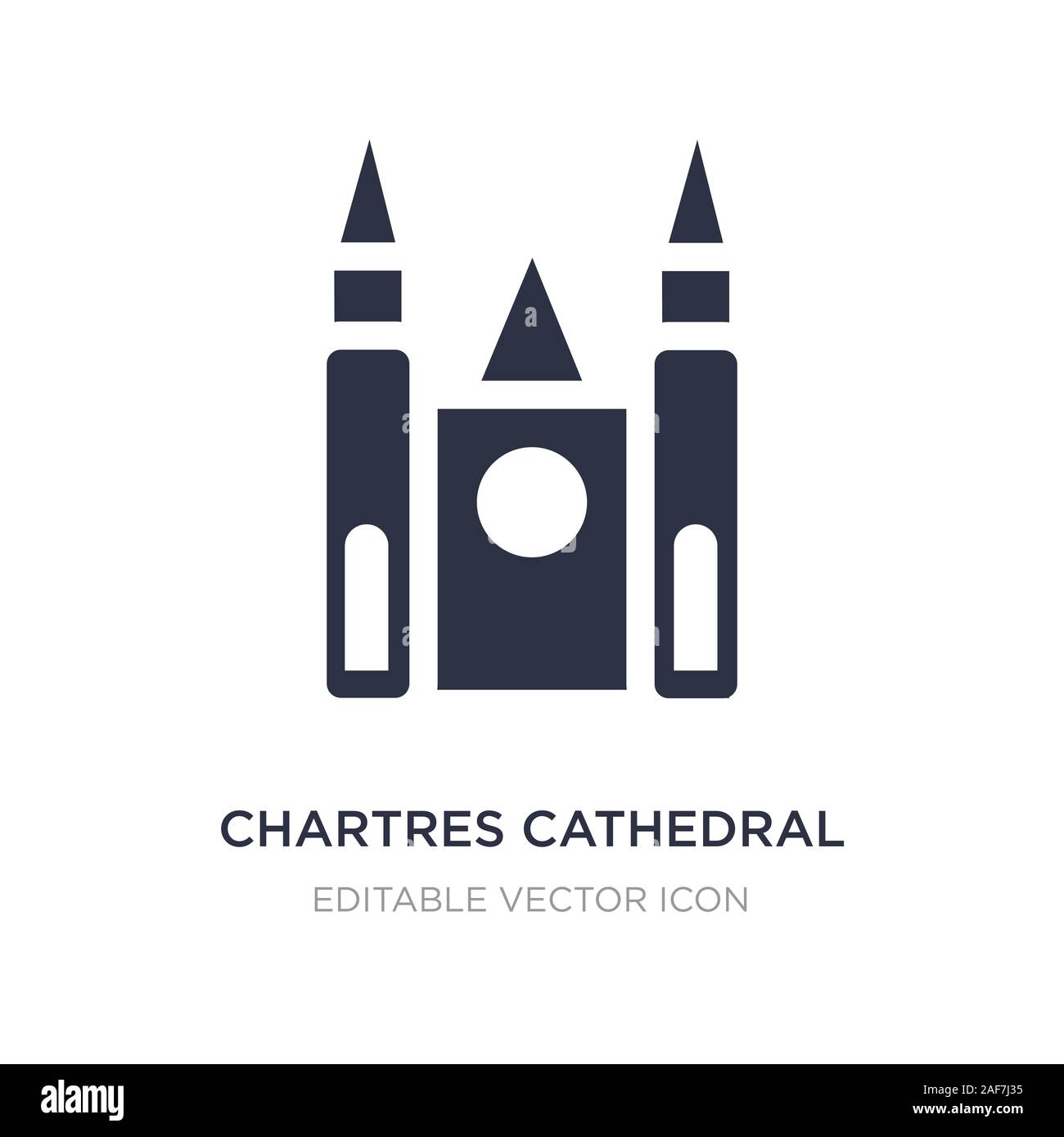 chartres cathedral icon on white background. Simple element ...