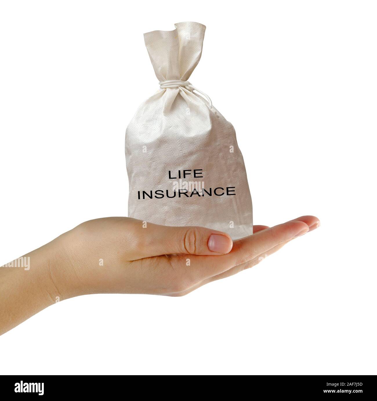 Bag with life insurance Stock Photo - Alamy