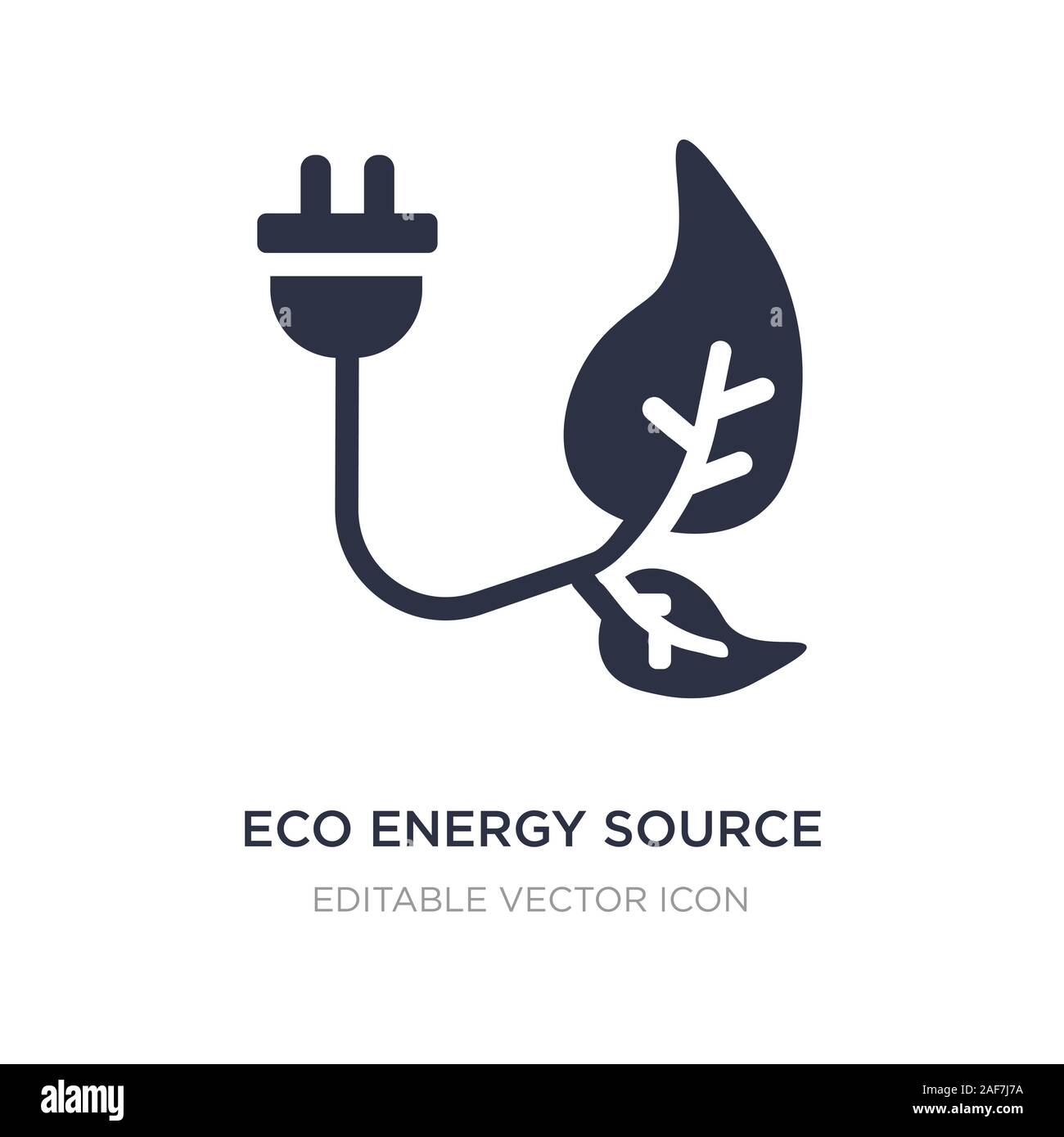 eco energy source icon on white background. Simple element illustration ...