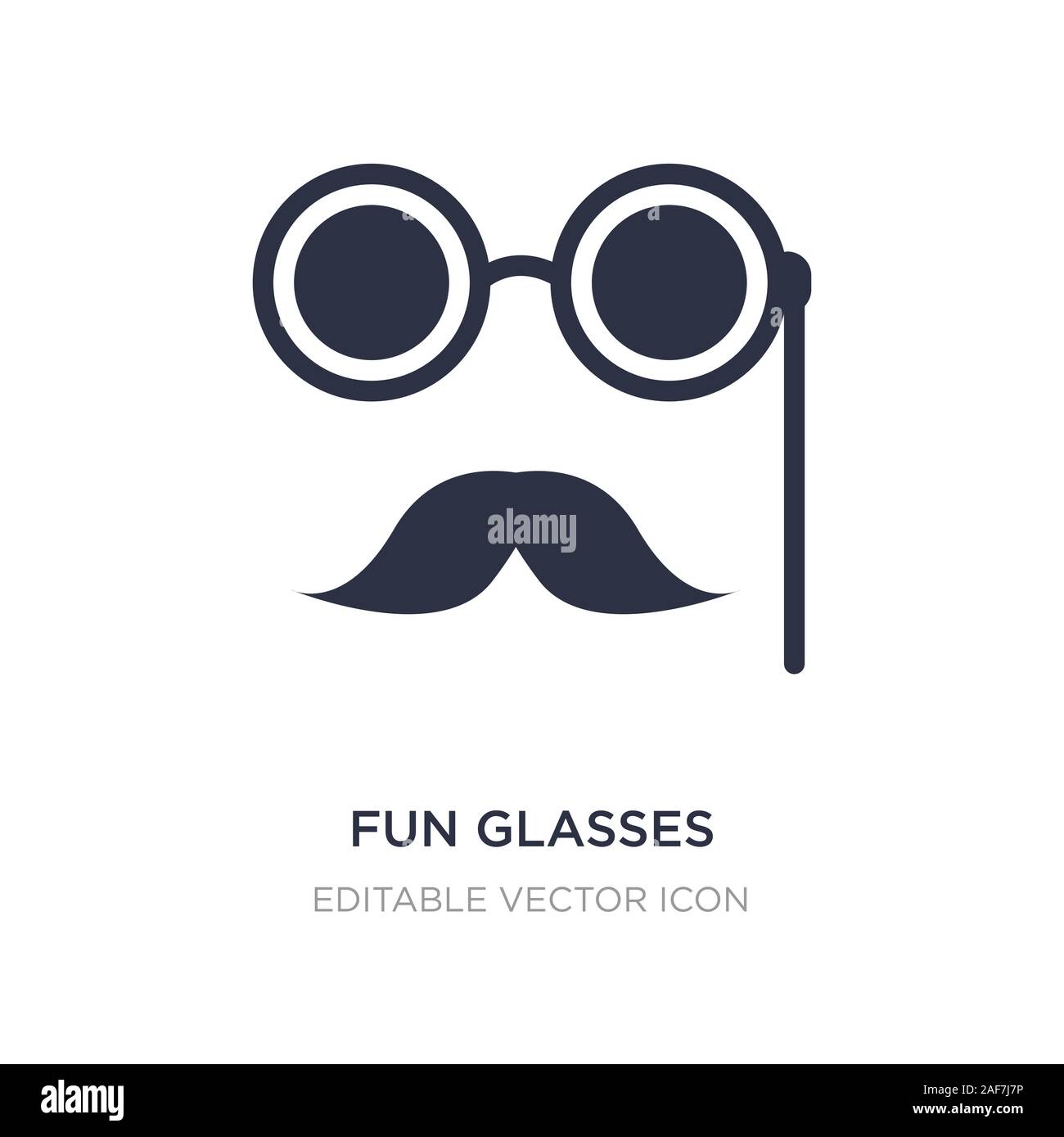 fun glasses icon on white background. Simple element illustration from ...